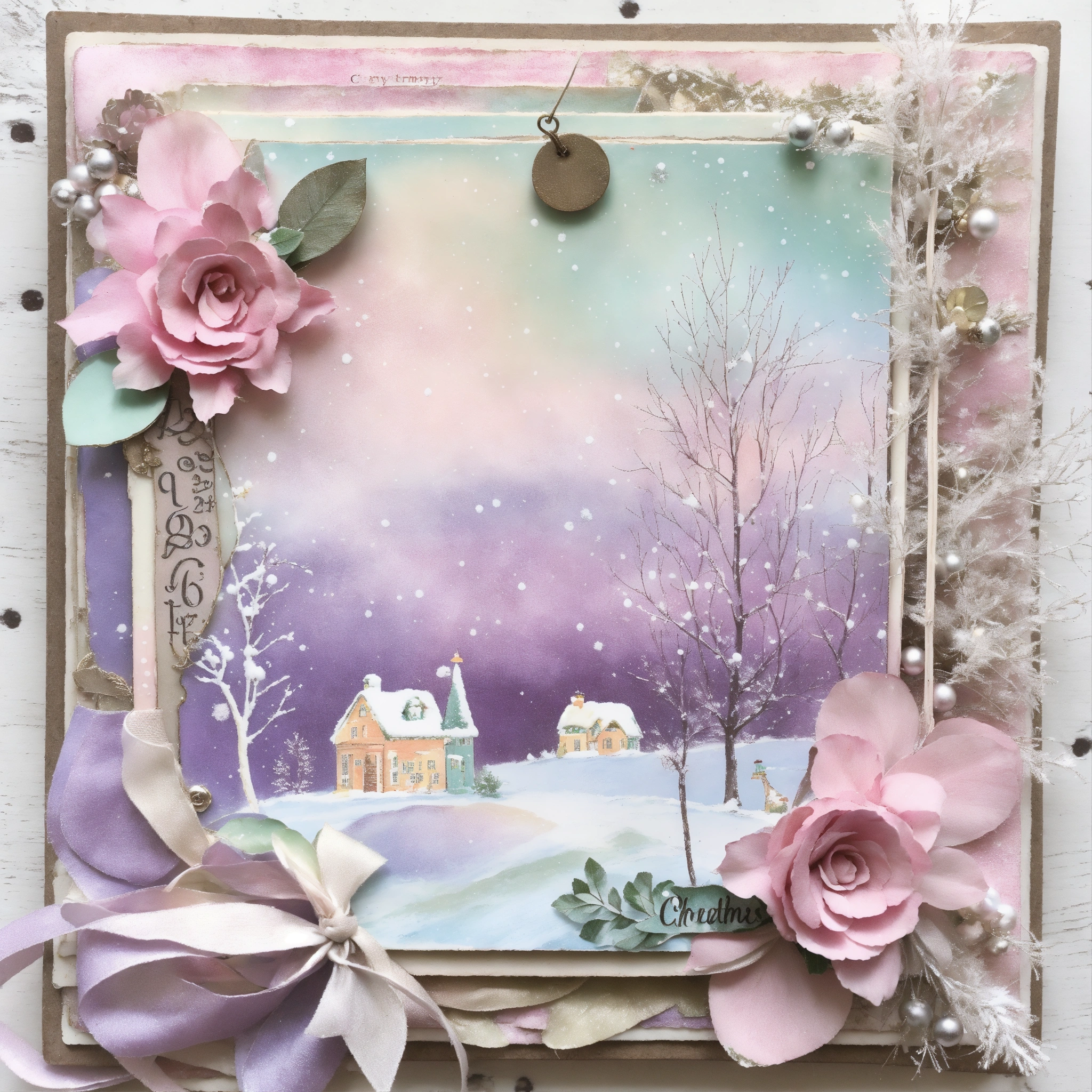 Lexica - Shabby chic dreamy mist pastel colors junk journaling ...