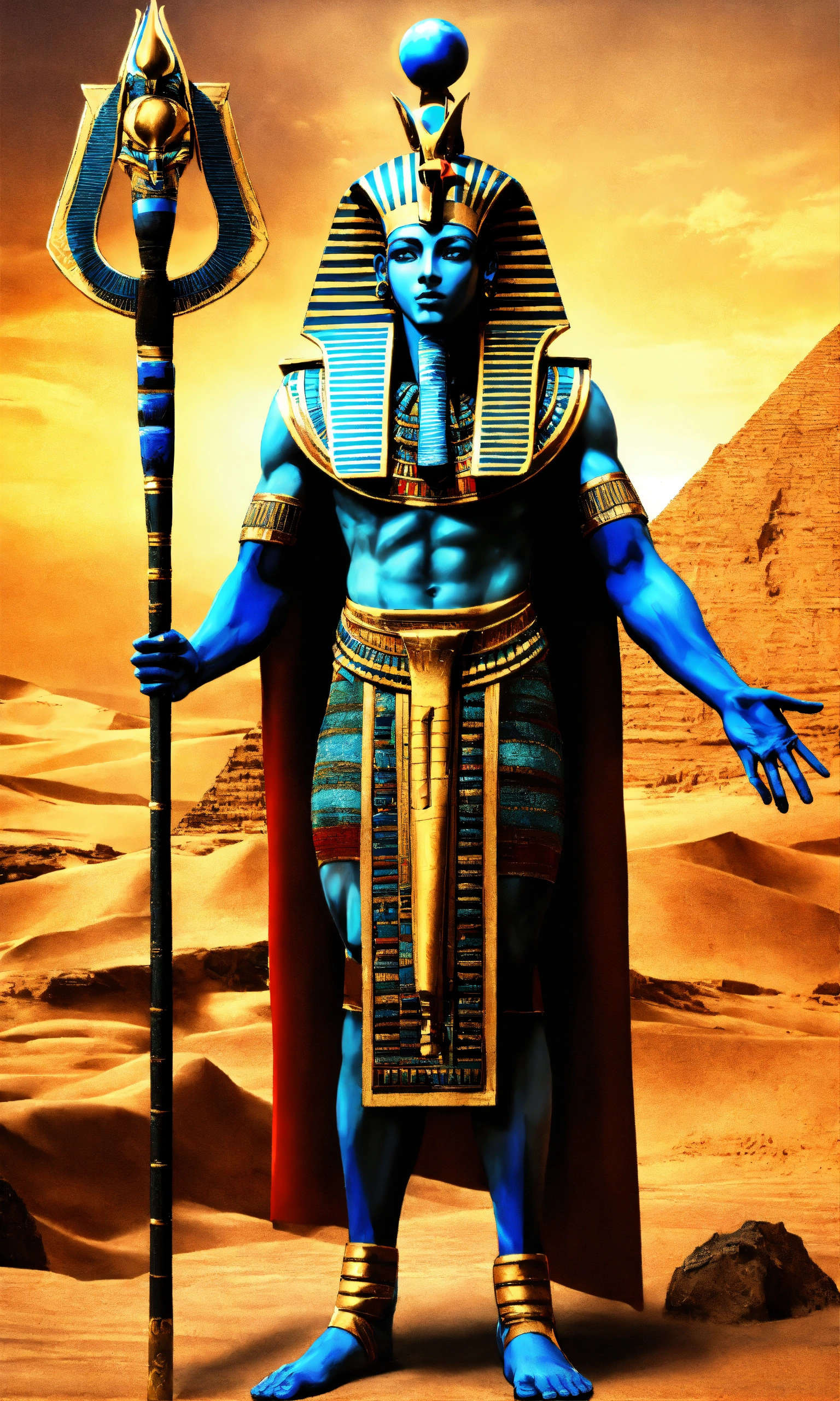 Lexica - Osiris Egyptian god ultra realistic like a real man. Fullbody