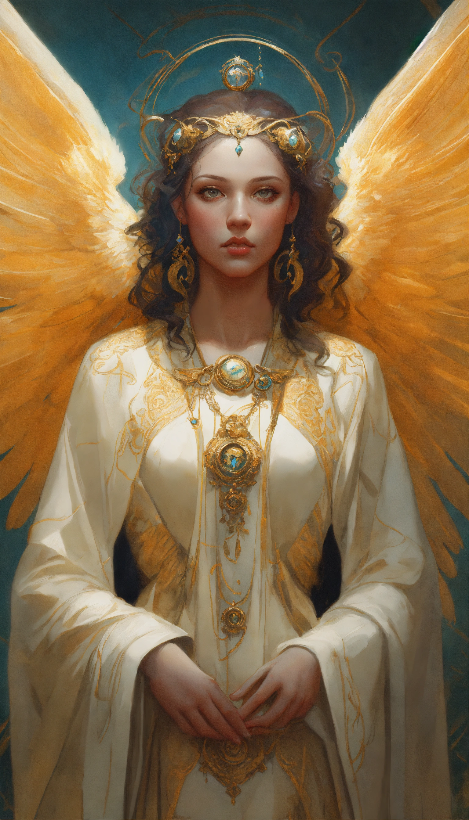 Lexica - Character portrait of an esoteric angel dressed in robe ...