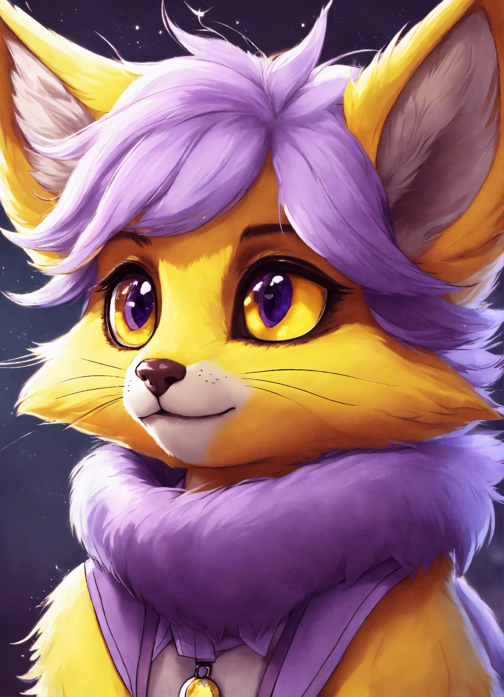 Lexica - A furry with lavender and yellow fur digital art cute anime ...