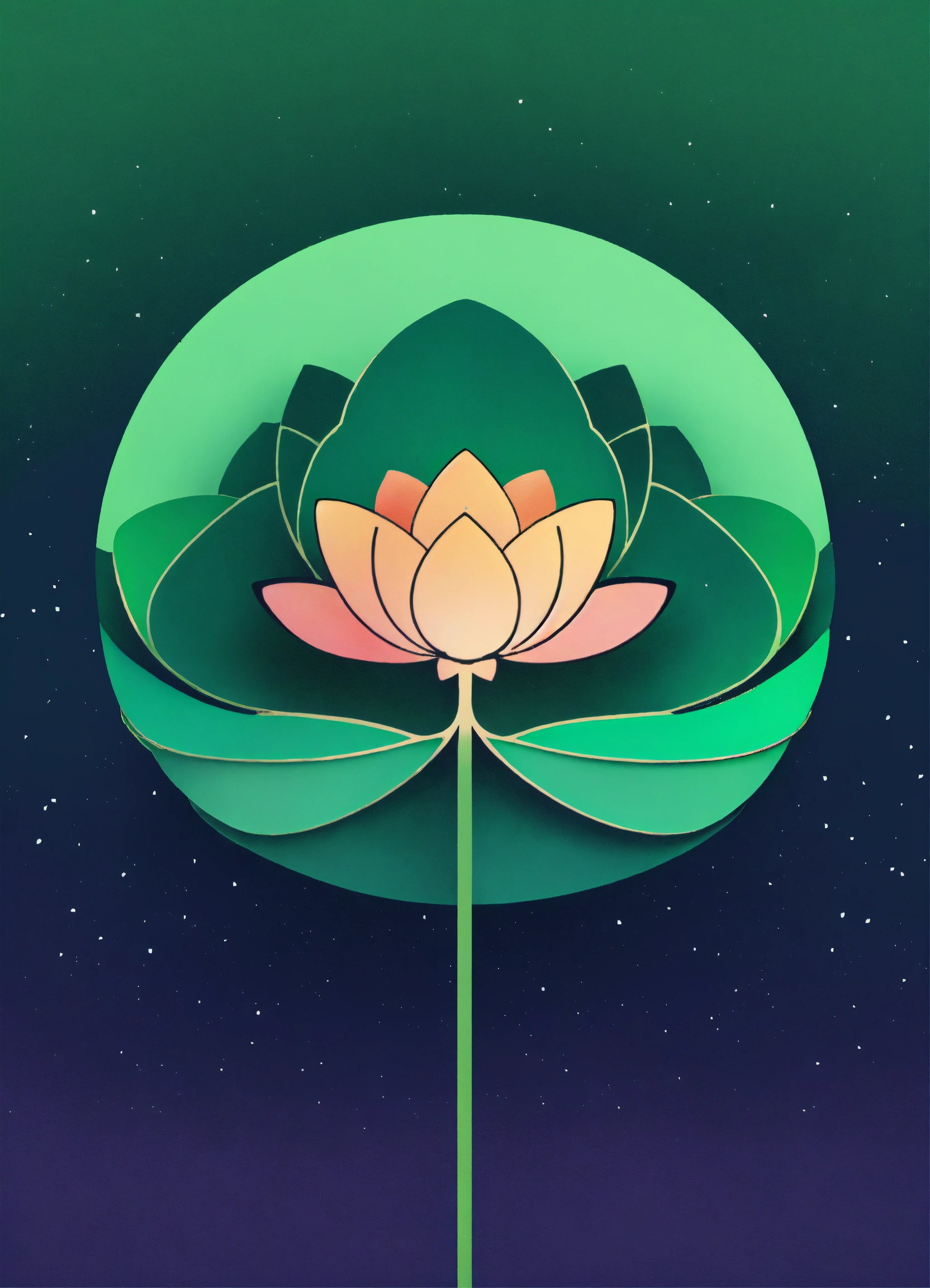 Lexica - Lotus flower with large Spotify logo