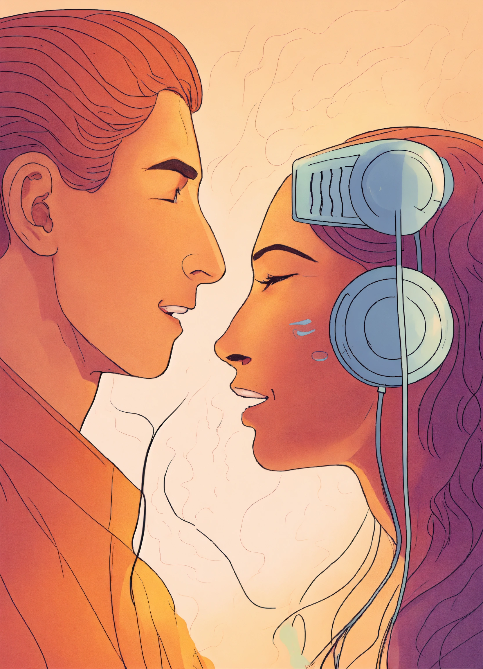 Lexica - A person speaking with visible sound waves emanating from ...