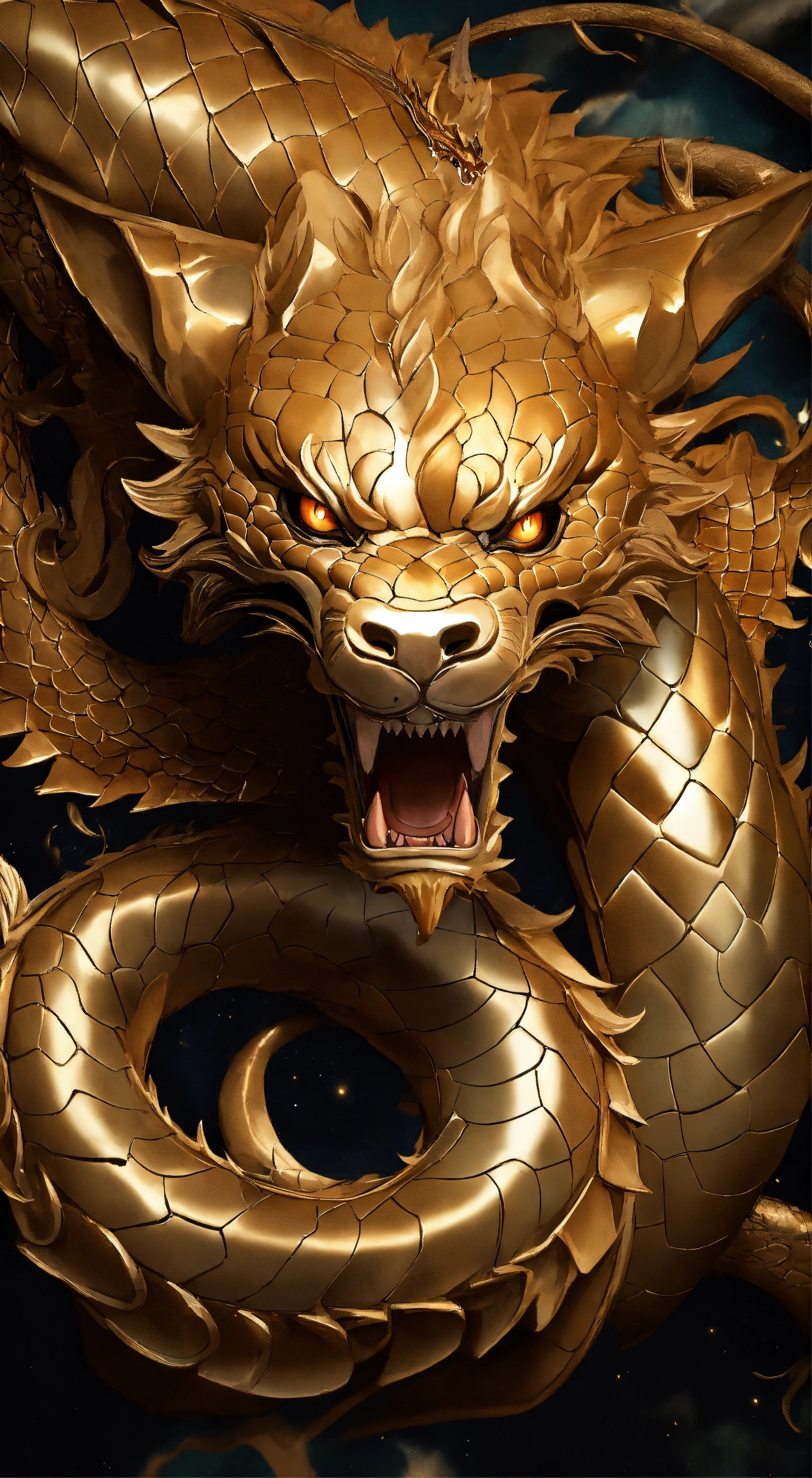 Lexica - Create a full-body portrait of a young celestial dragon with a ...