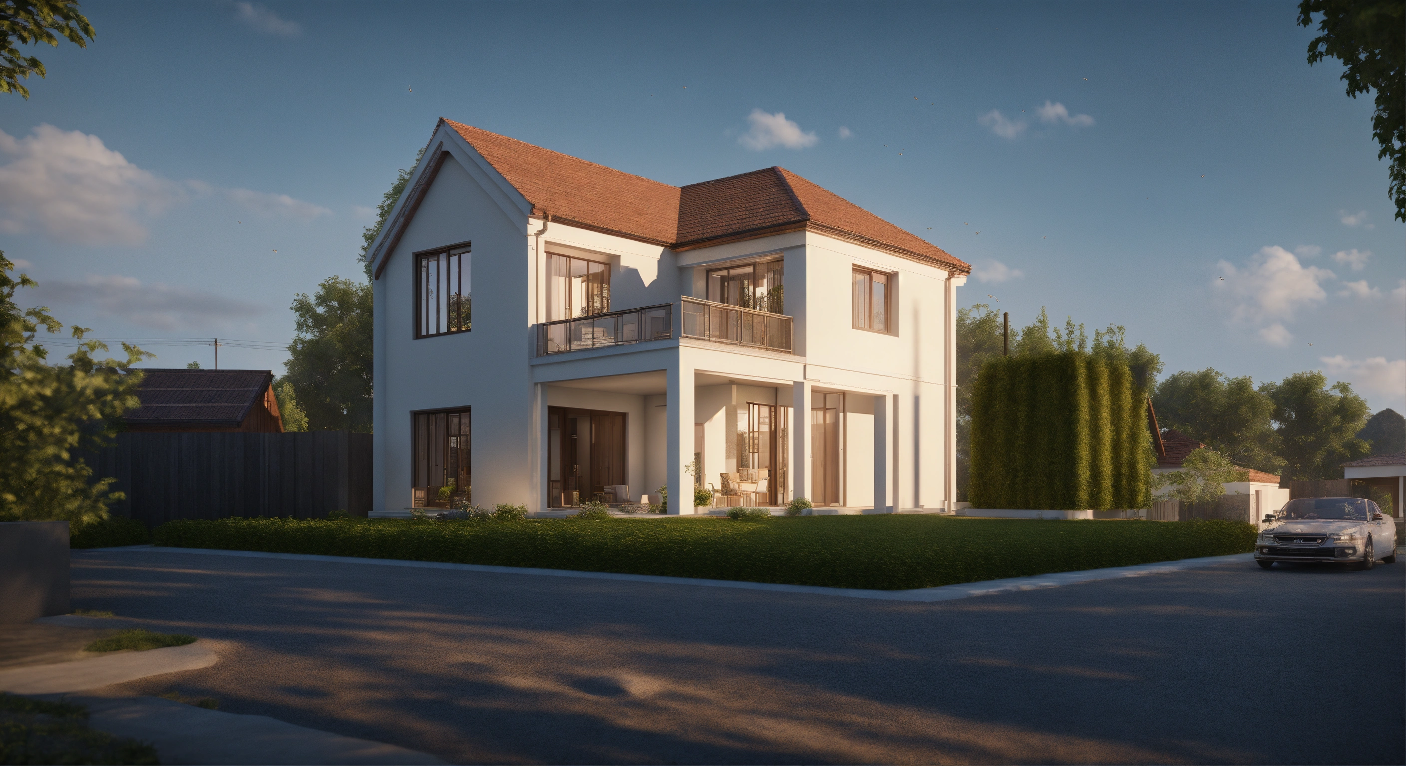 Lexica - Classic house exterior clean look, cinematic photos, ultra ...