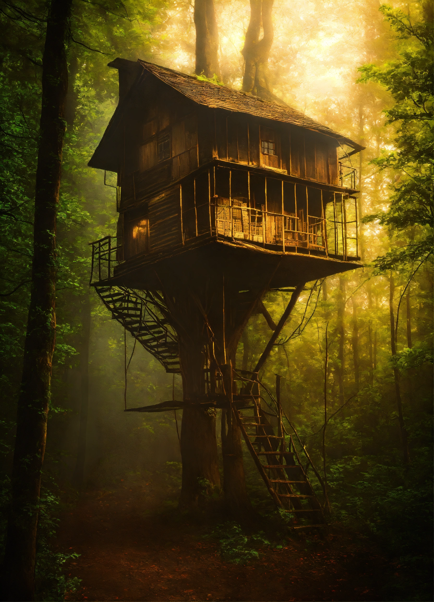 Lexica - Alone in a tree house in the middle of the forest, haunted ...