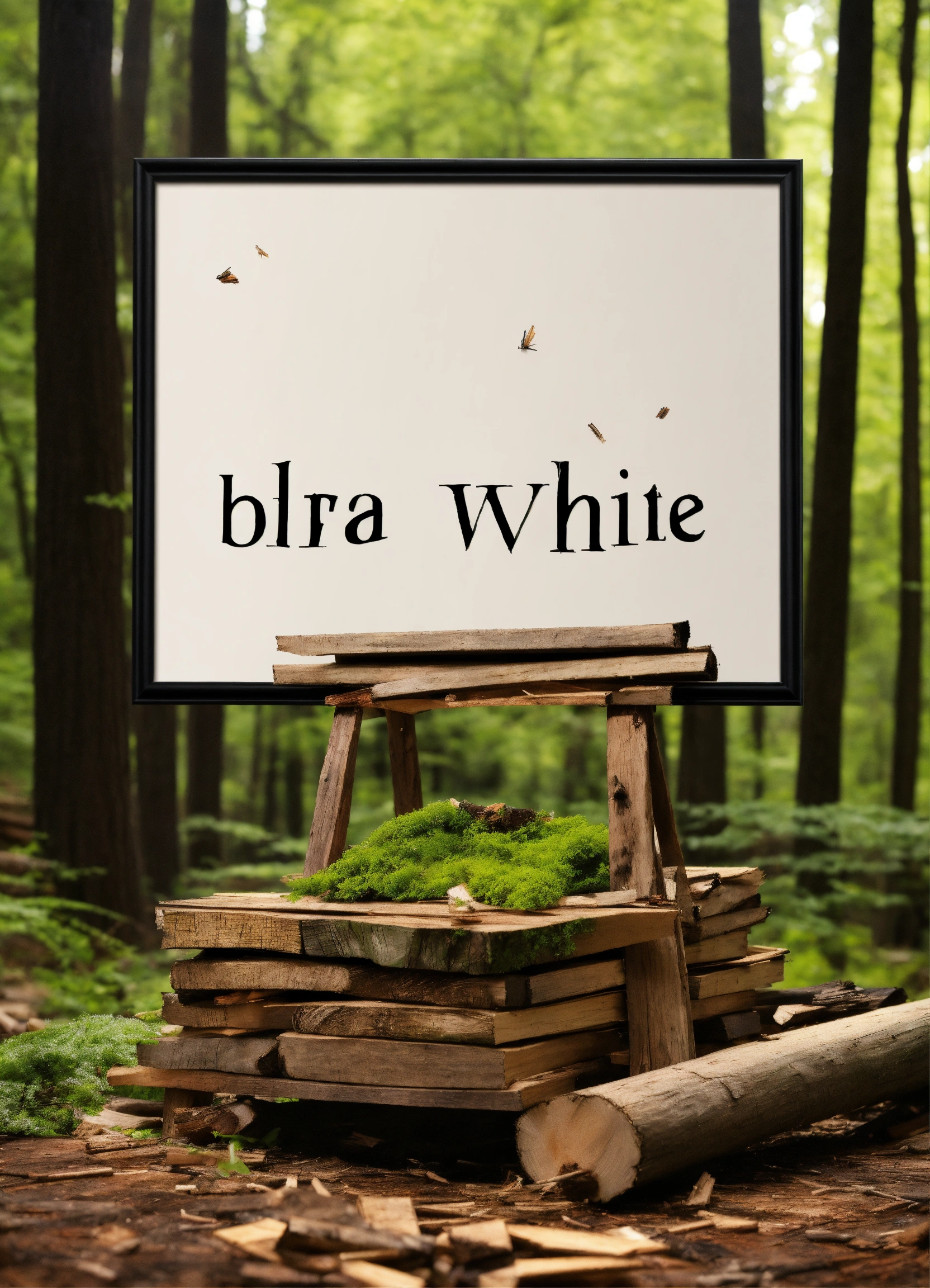 Lexica - Presentation of a simple white canvas, black frame, "Blog ...