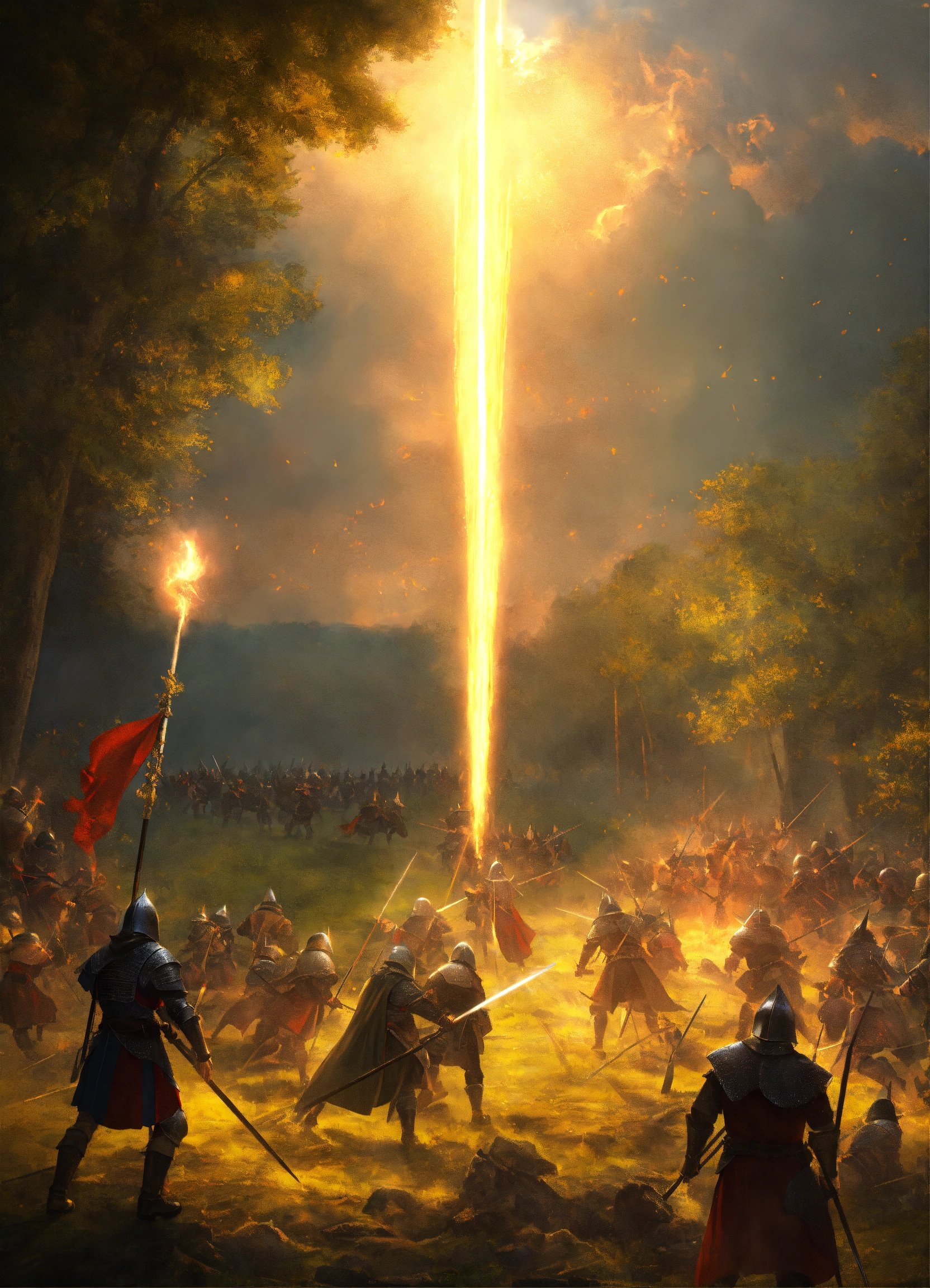 Lexica - A beam of light, destroying many creatures in a medieval ...