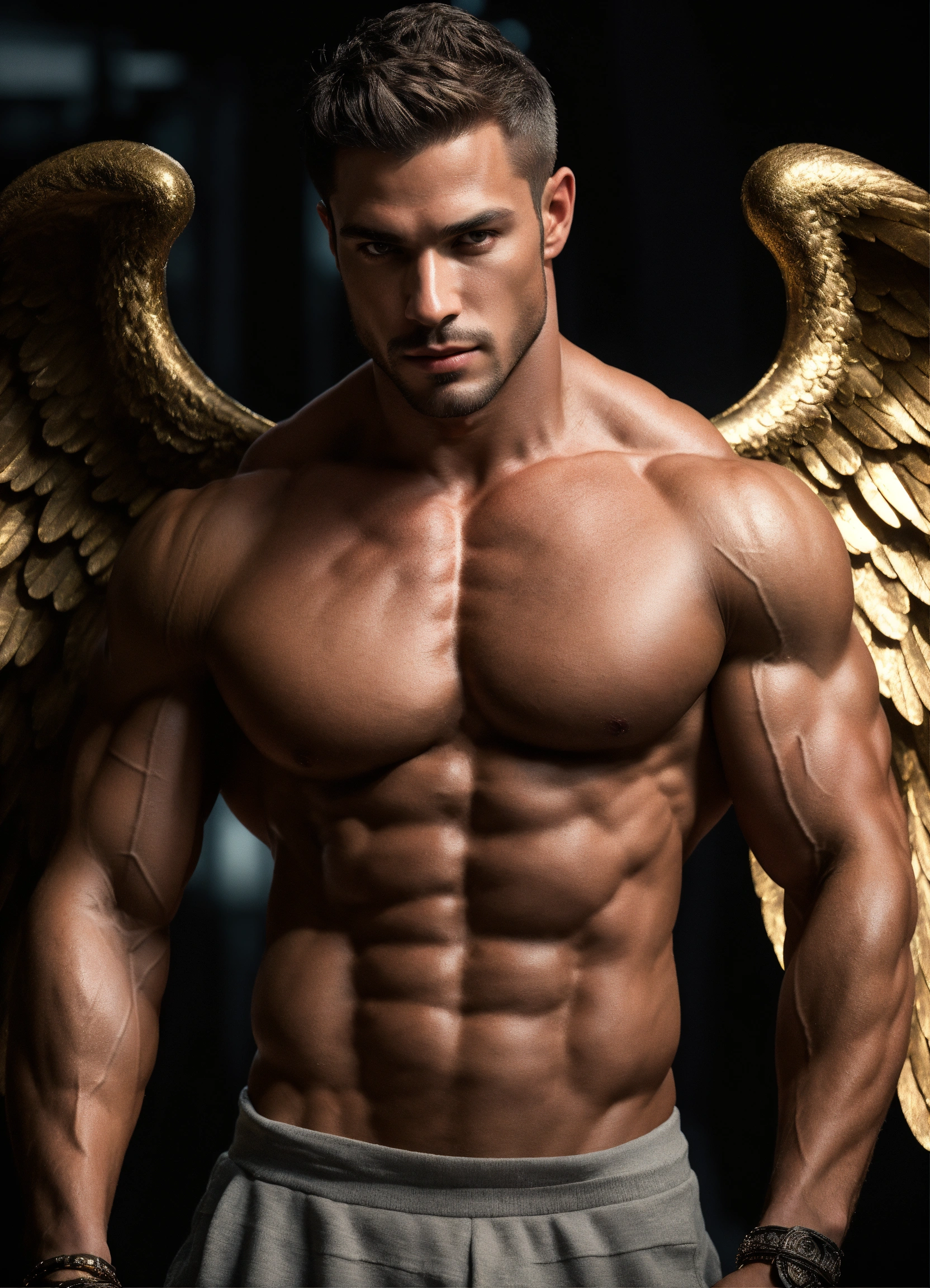 Lexica - Portrait of a stunningly beautiful male angel in soft light ...
