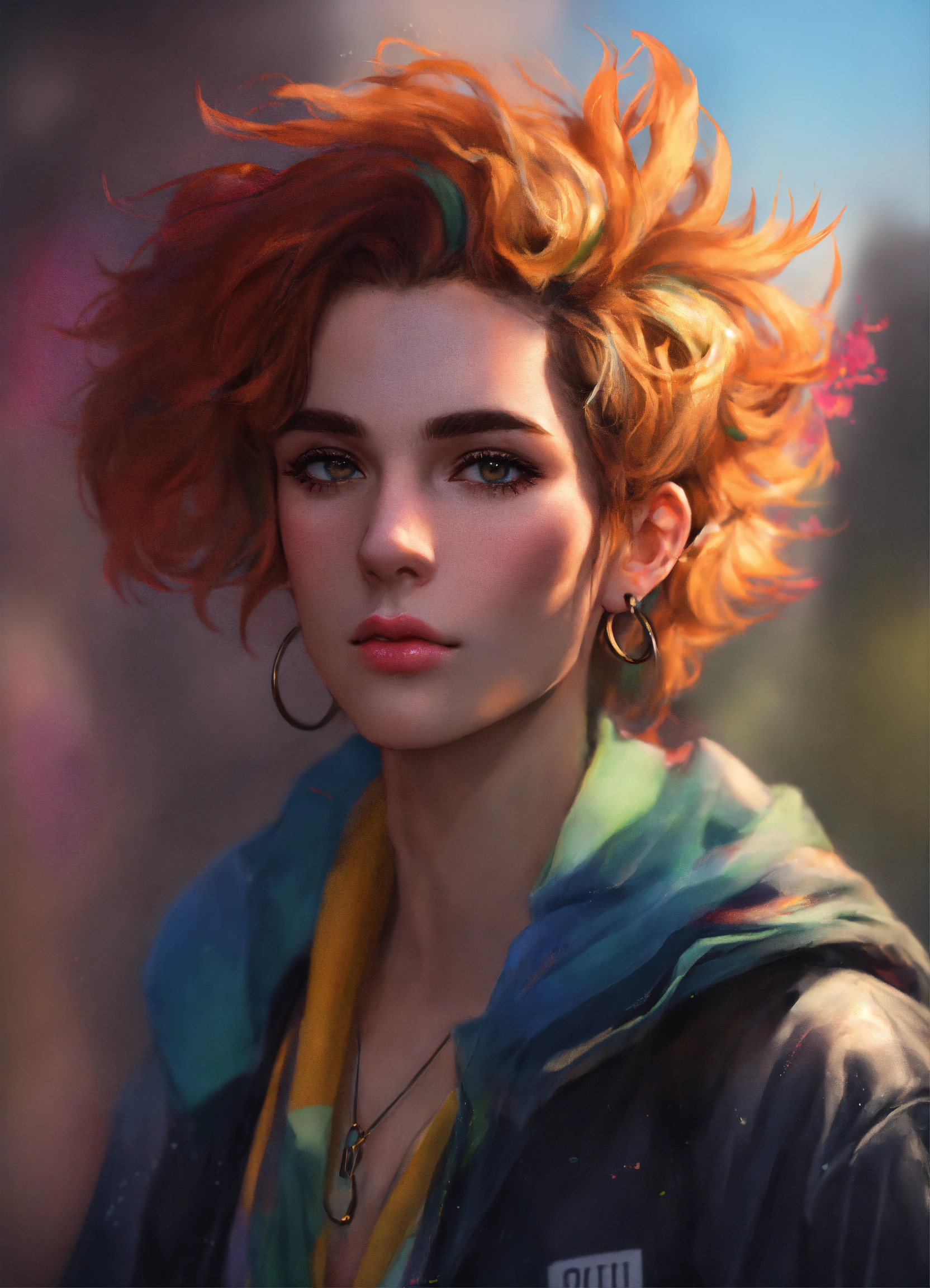Lexica - Genderfluid character, portrait