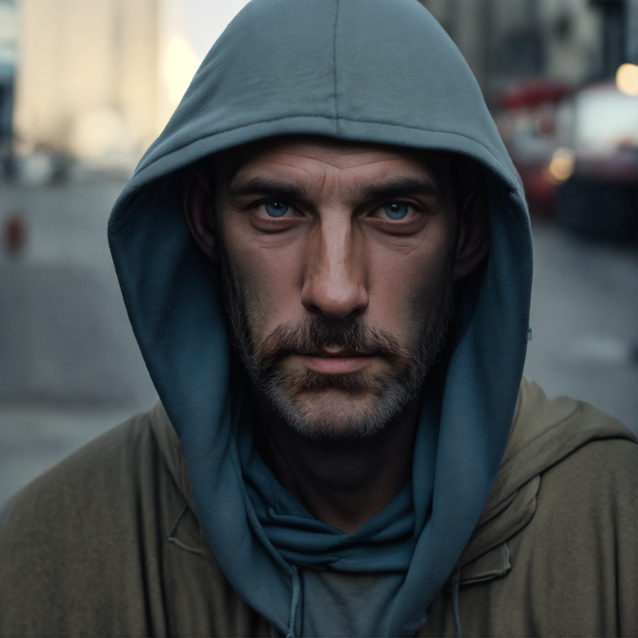 Lexica - A GIANT HOMELESS MAN WITH BALD HEAD, DROOPY FACE, NO MUSTACHE ...