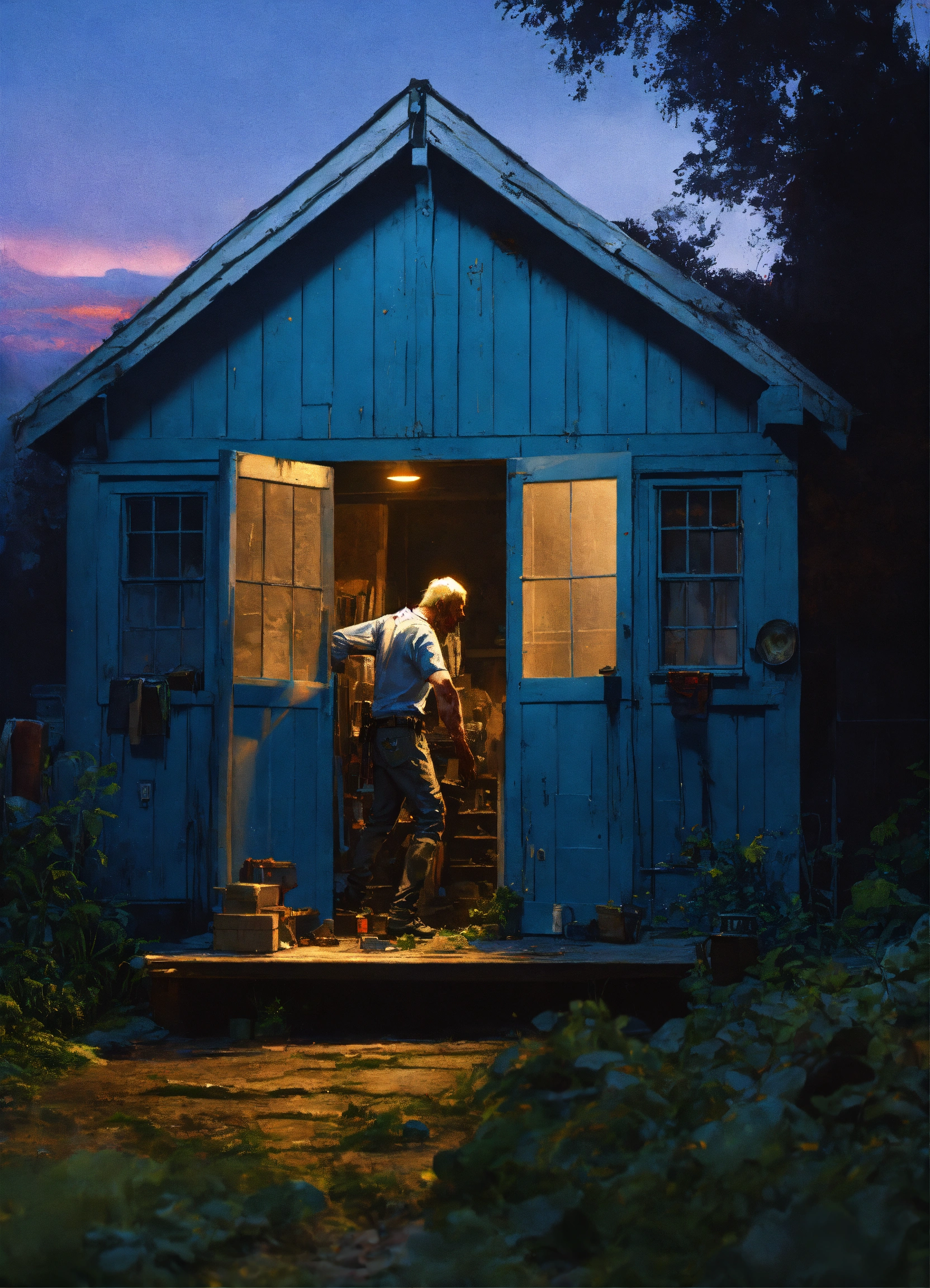 Lexica - Hyperrealistic photo zombie shed cinematic, greg rutkowski ...
