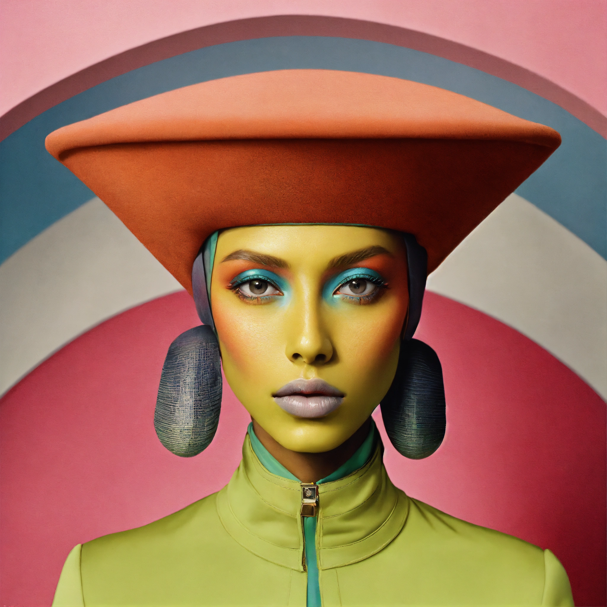 Lexica - A photograph of a grey alien supermodel on the cover of vogue ...