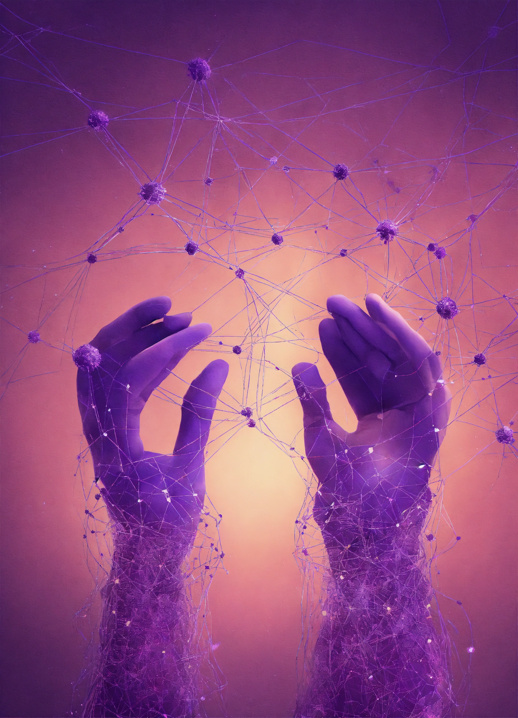 Lexica - Illustration of two invisible cyber hands shaking, symbolizing ...