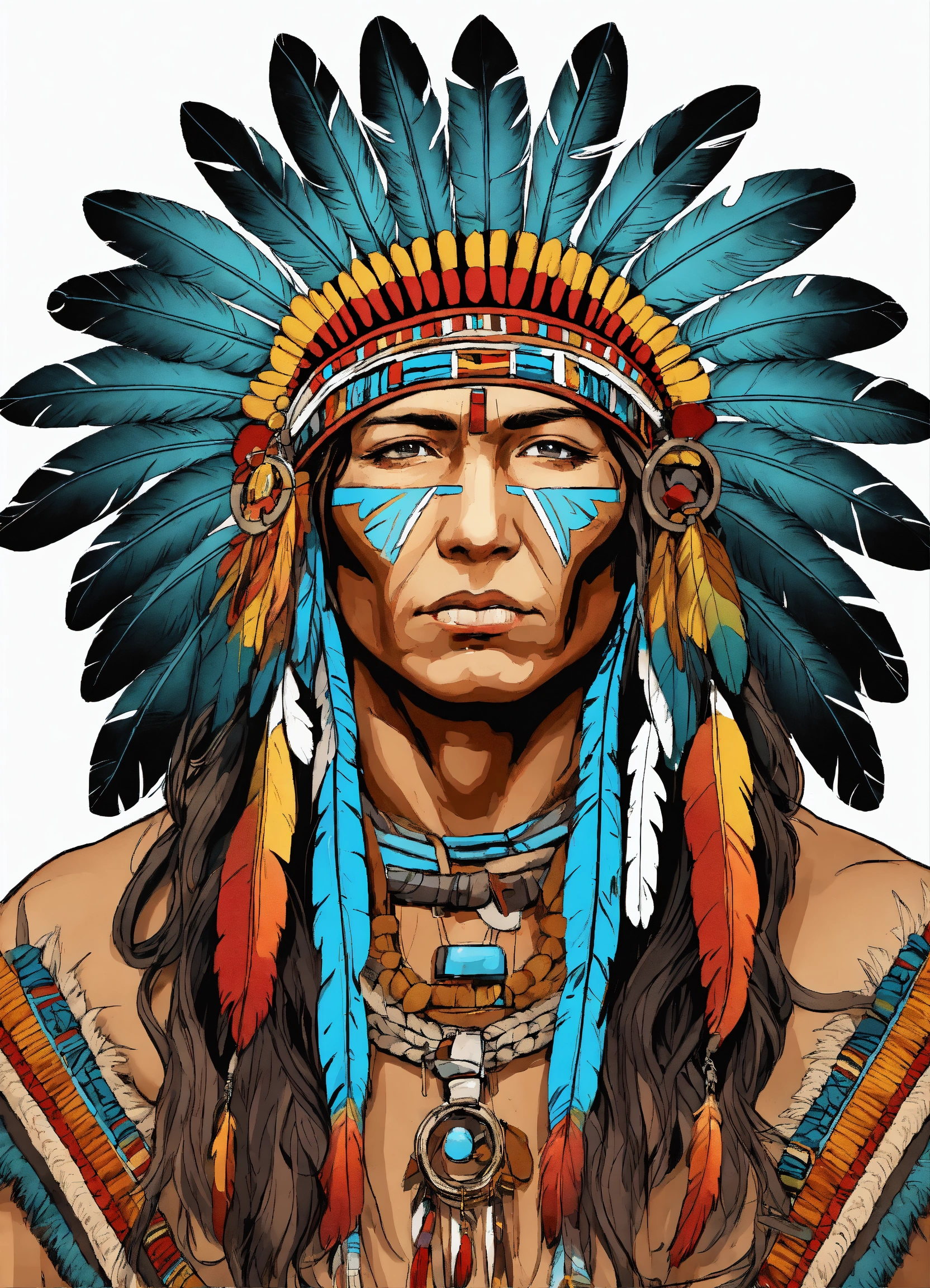 Lexica - Generate a native american indian , fully colored with ...