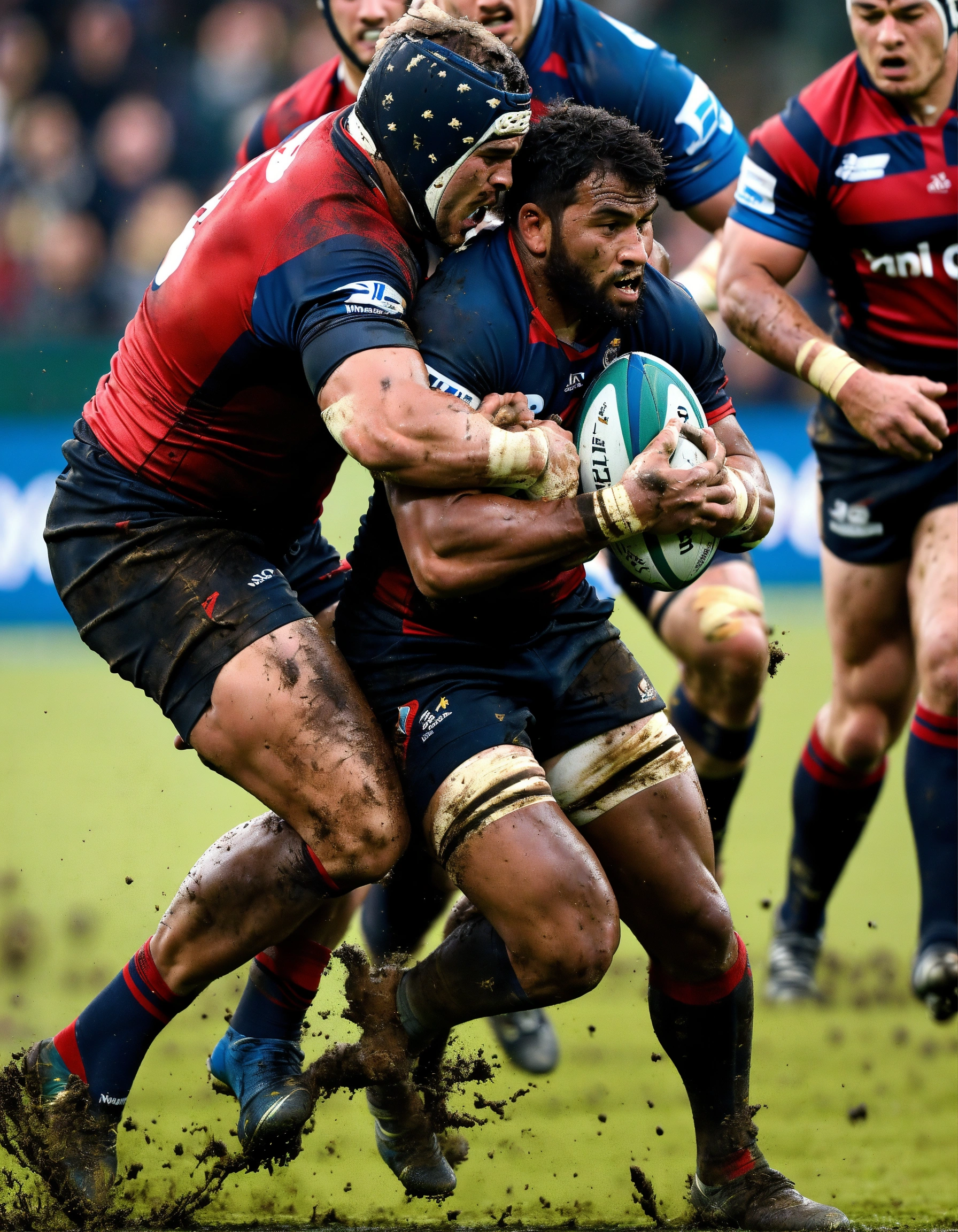 Lexica - An image capturing the moment when a rugby player executes an ...