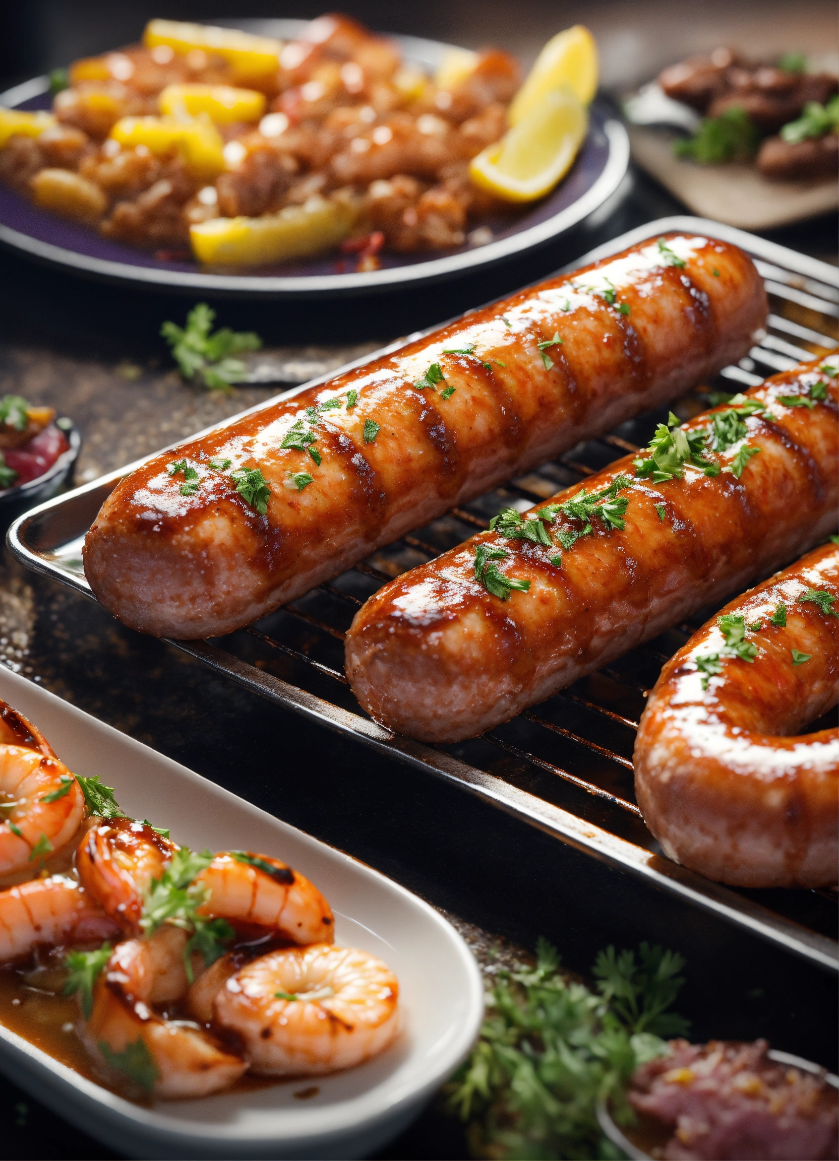 Lexica - HyperrealisticGrilled German pork sausages, Thuringer ...