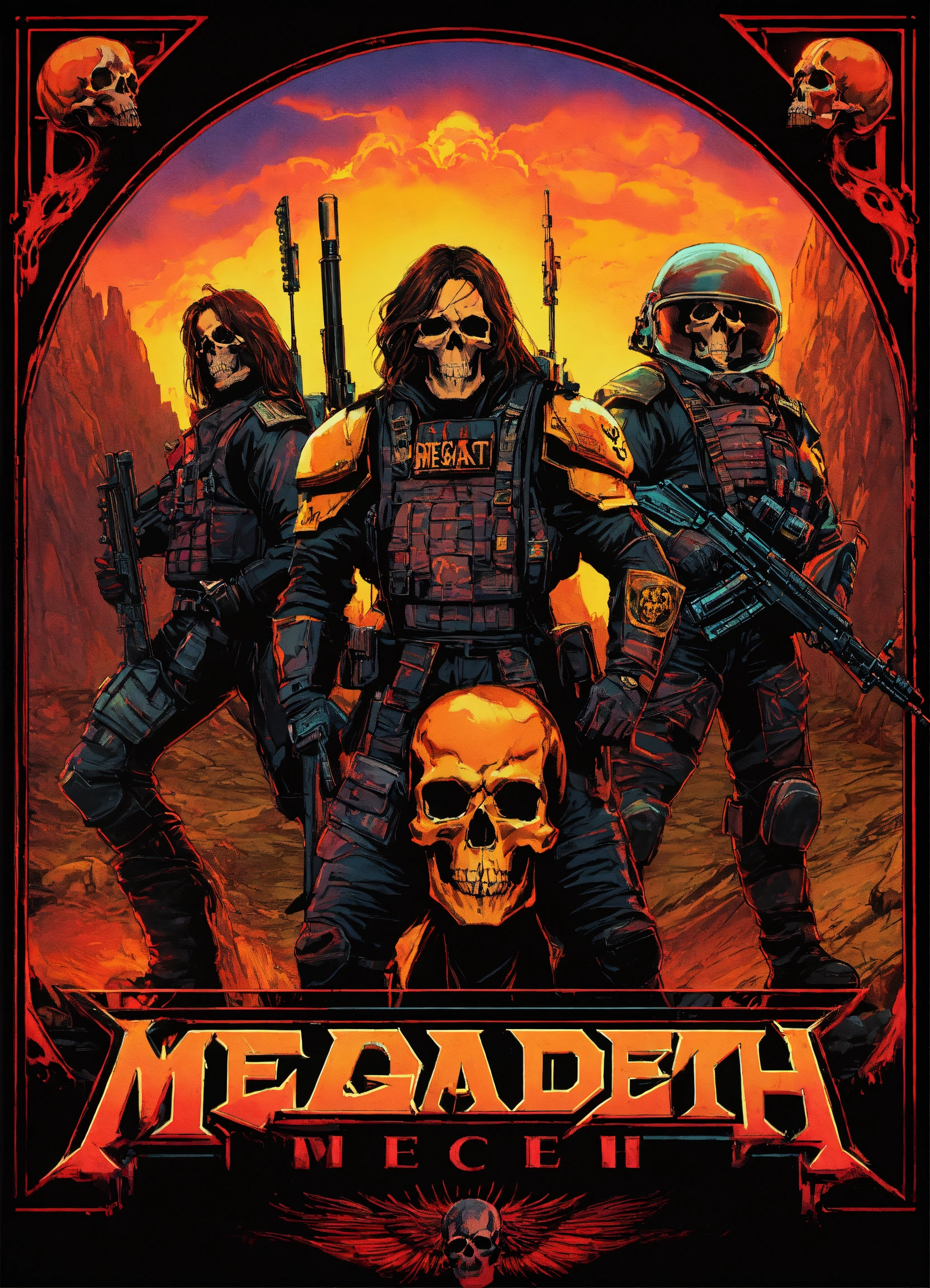 Lexica - A poster for Megadeth featuring a group of soldiers, heavy ...
