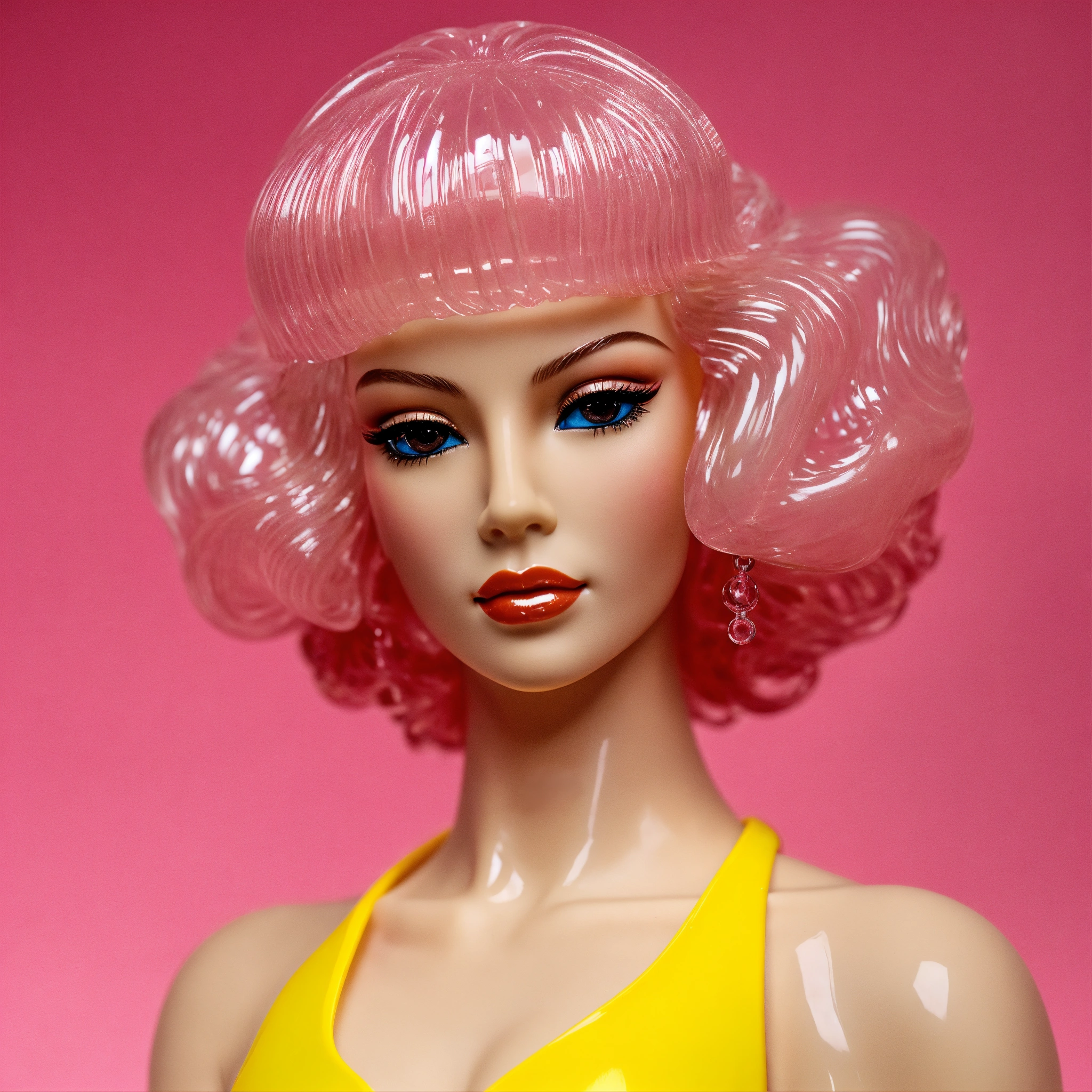 Lexica - Clear Glossy Molded Clear Plastic Woman Dolly