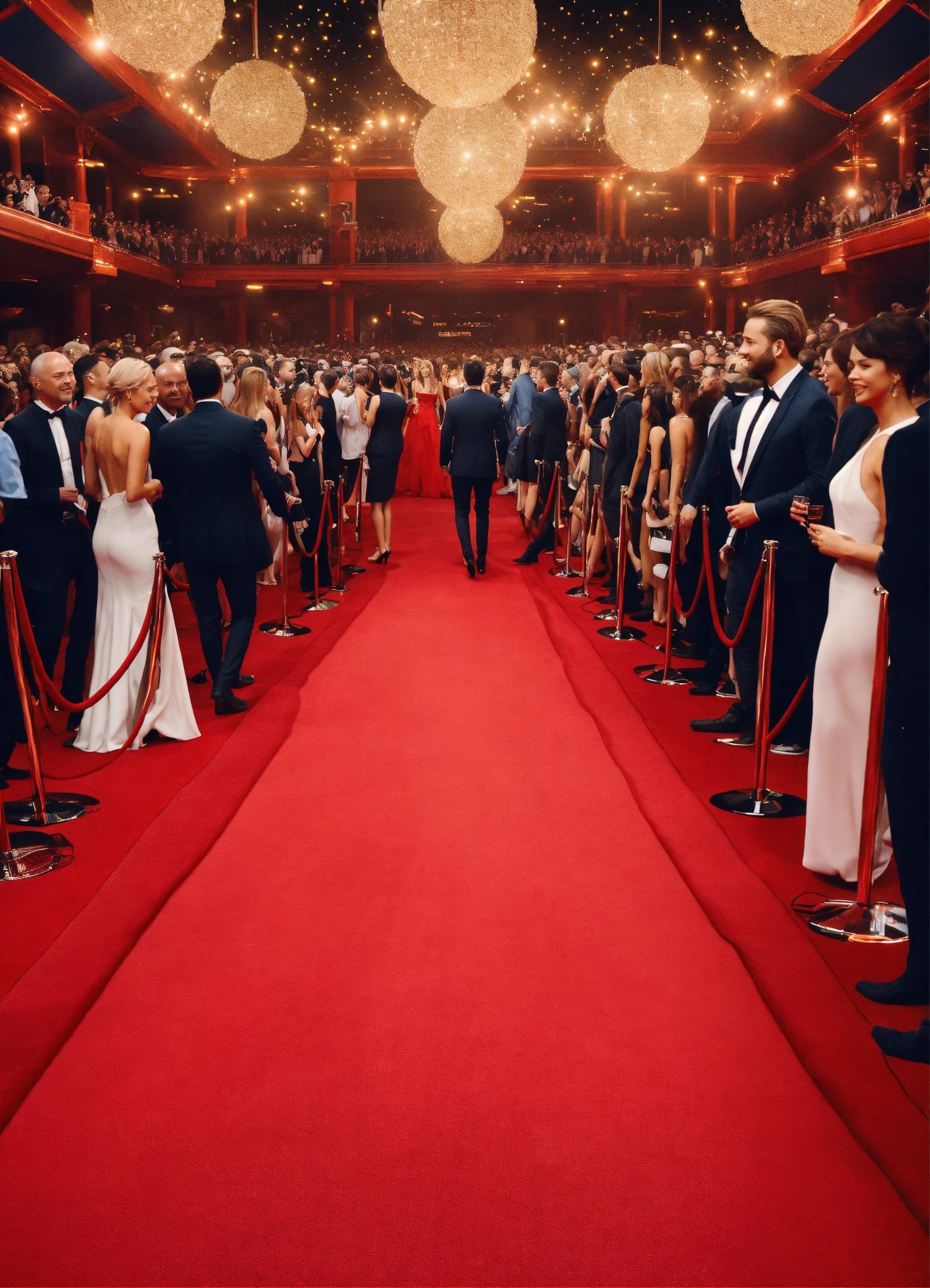 Lexica - Generate an image of a famous celebrity walking on a red ...