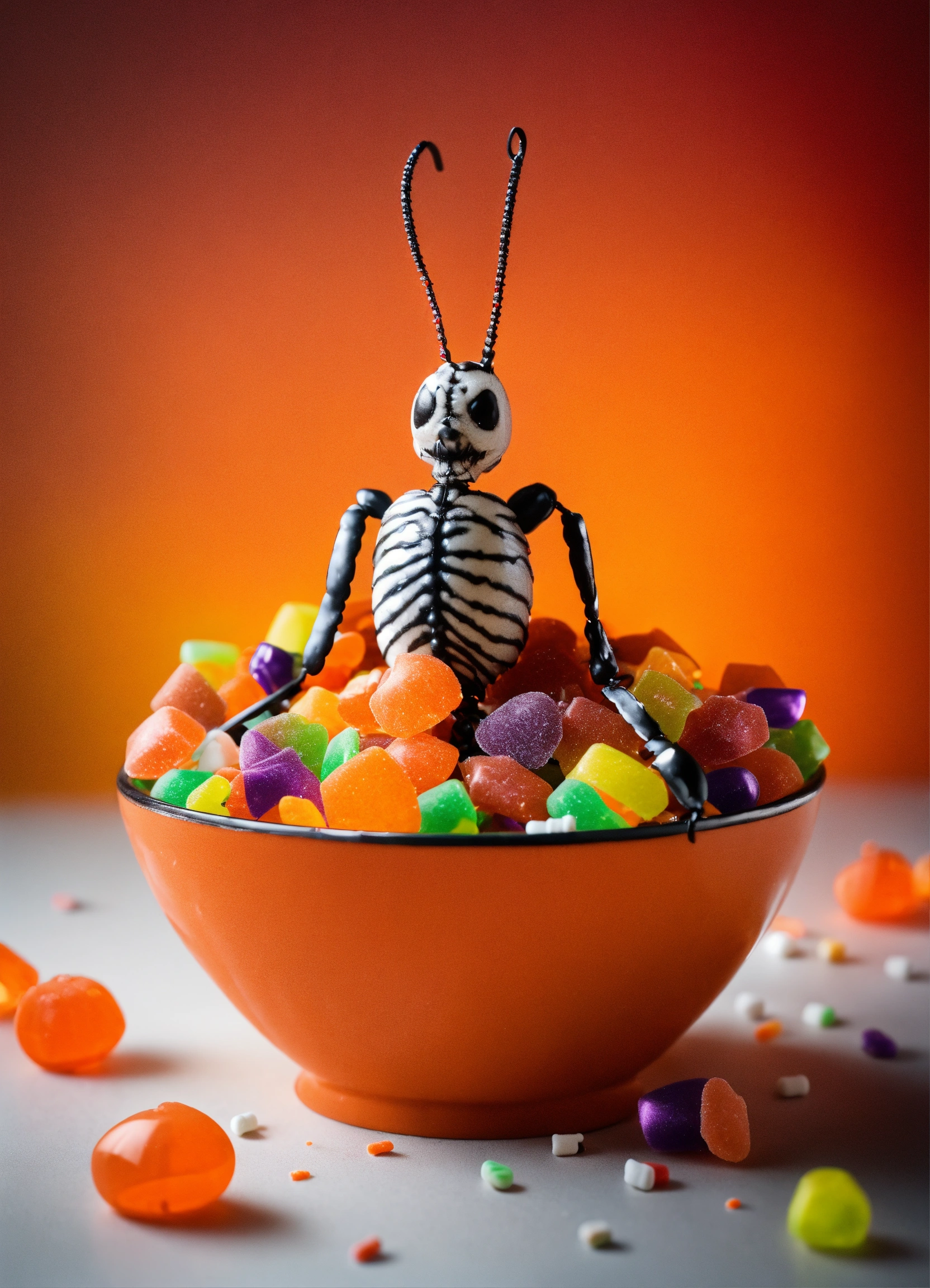 Lexica - Create for me an image of a spine-tingling tick or treat bowl ...