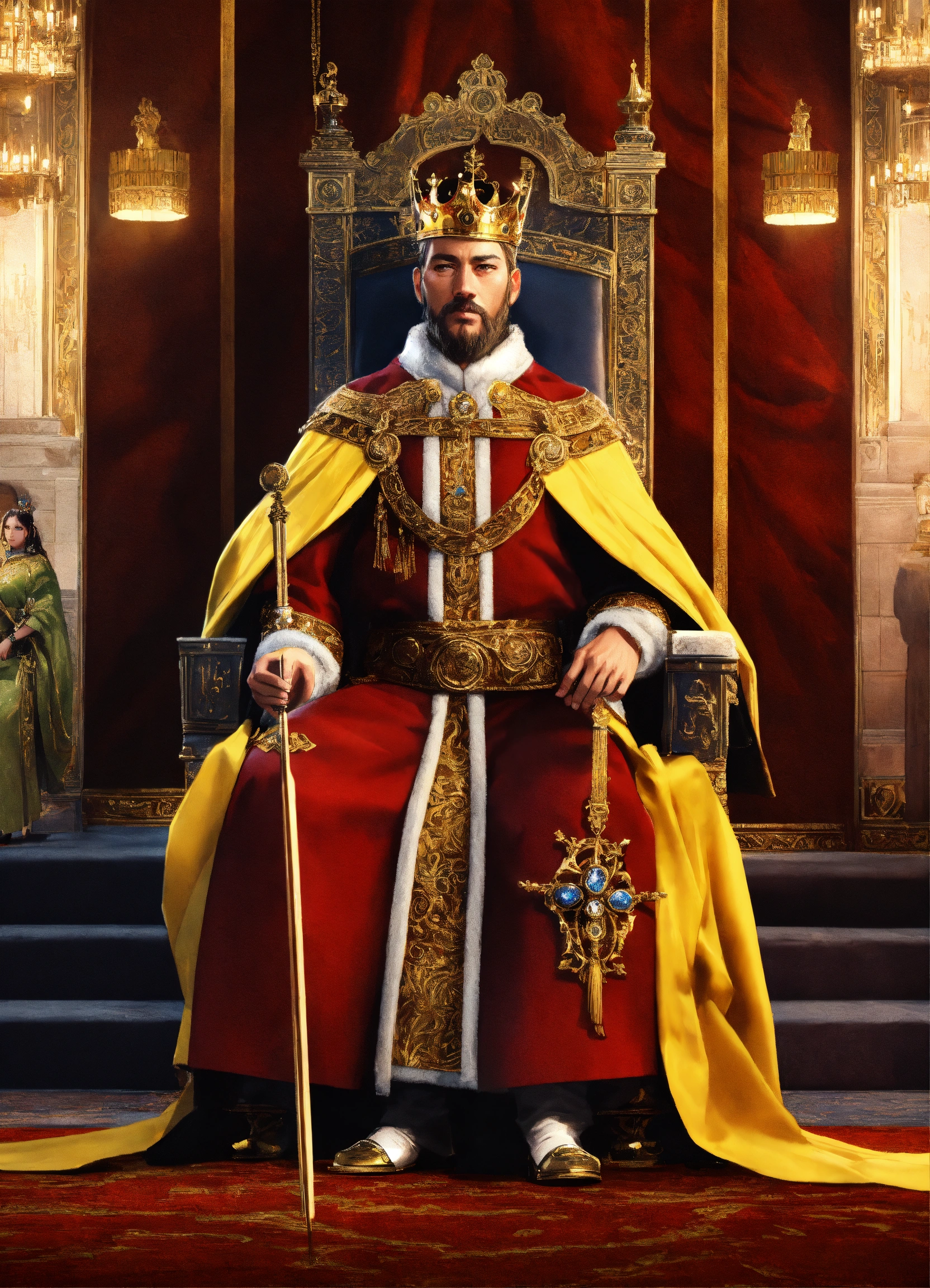 Lexica - King, old times,realistic,4k,detailed, kingdom, clear faces ...