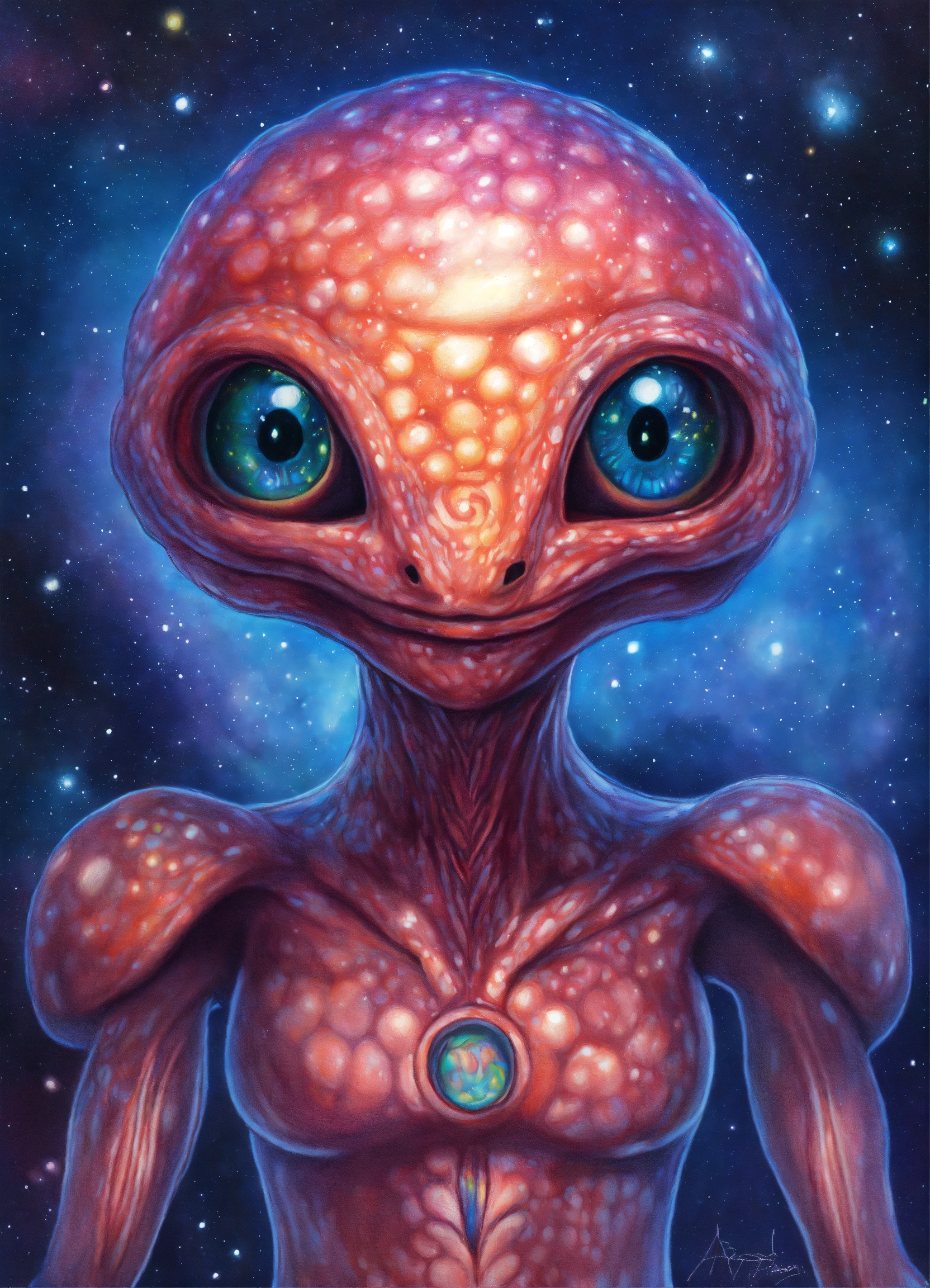 Lexica - Realistic colored pencil drawing full body view of a friendly ...