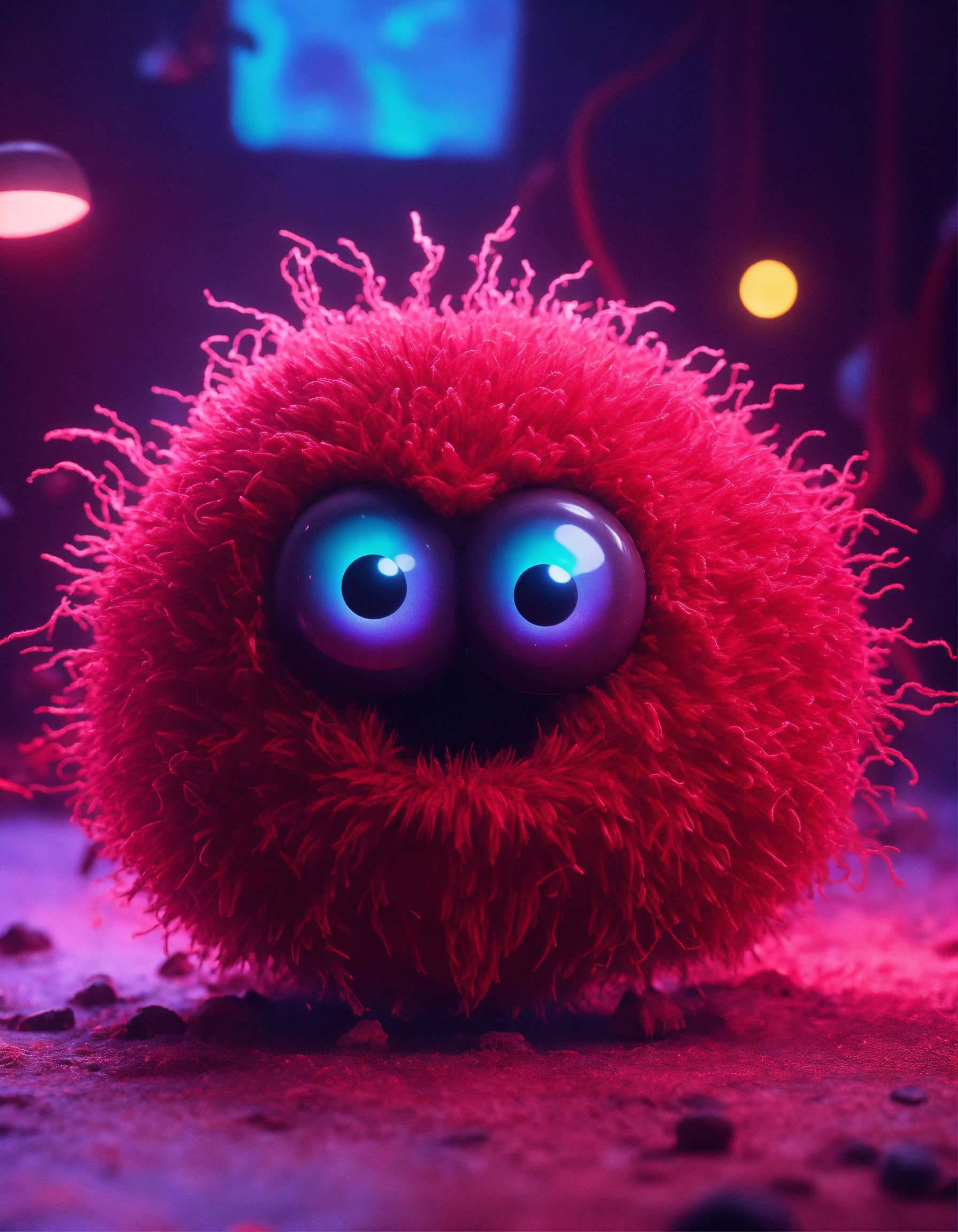 Lexica - CGI! scary looking red germ monster character. Highly detailed ...