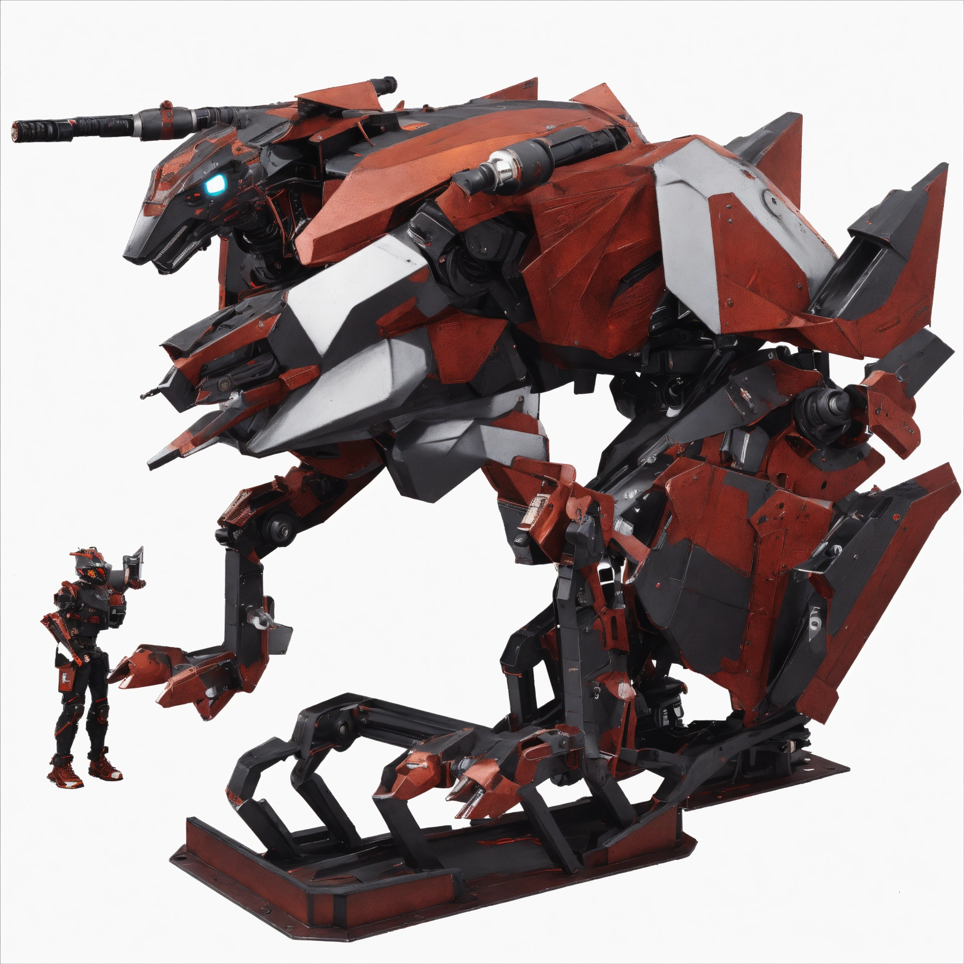 Lexica - Full body shot of a realistic android behemoth with ...