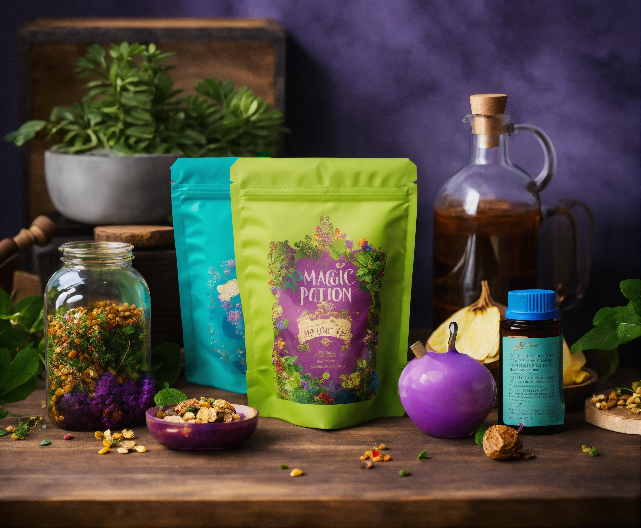 Lexica - Magic potion design stand up pouch