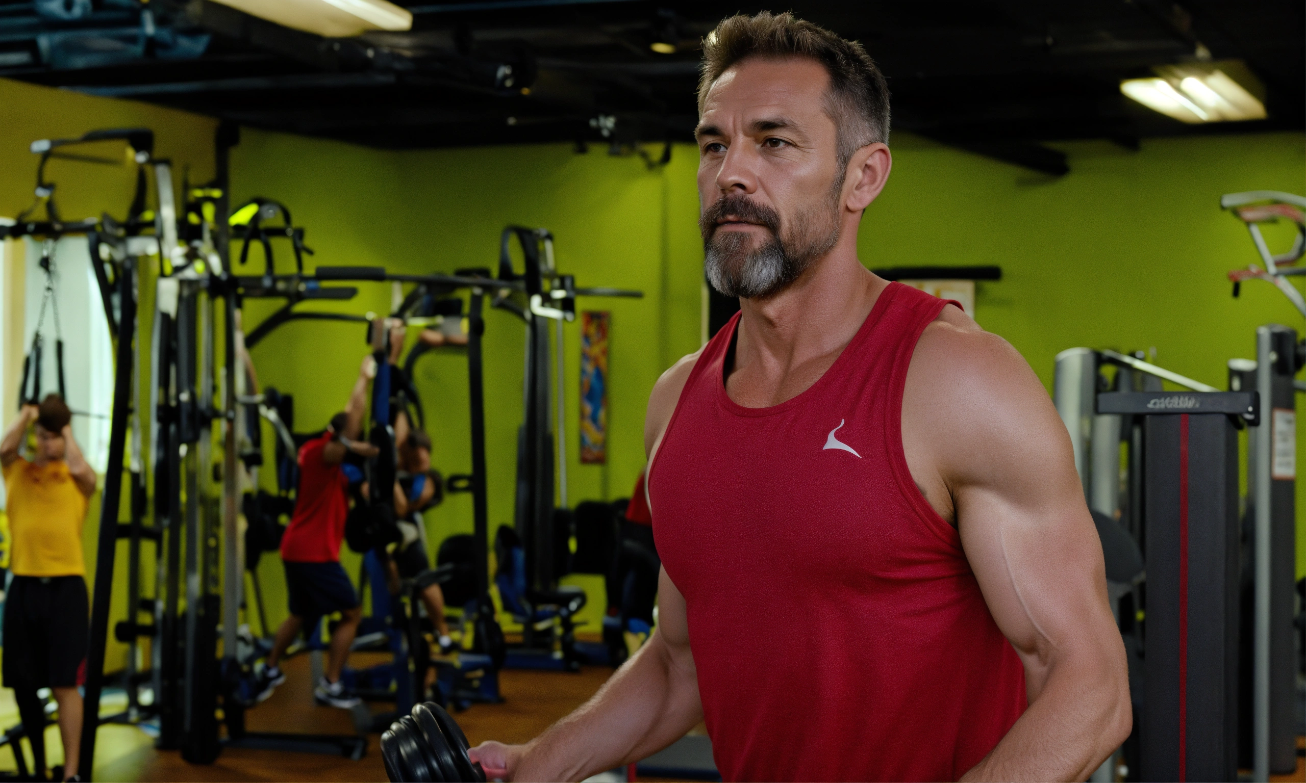 Lexica - A man in his 40s in the gym