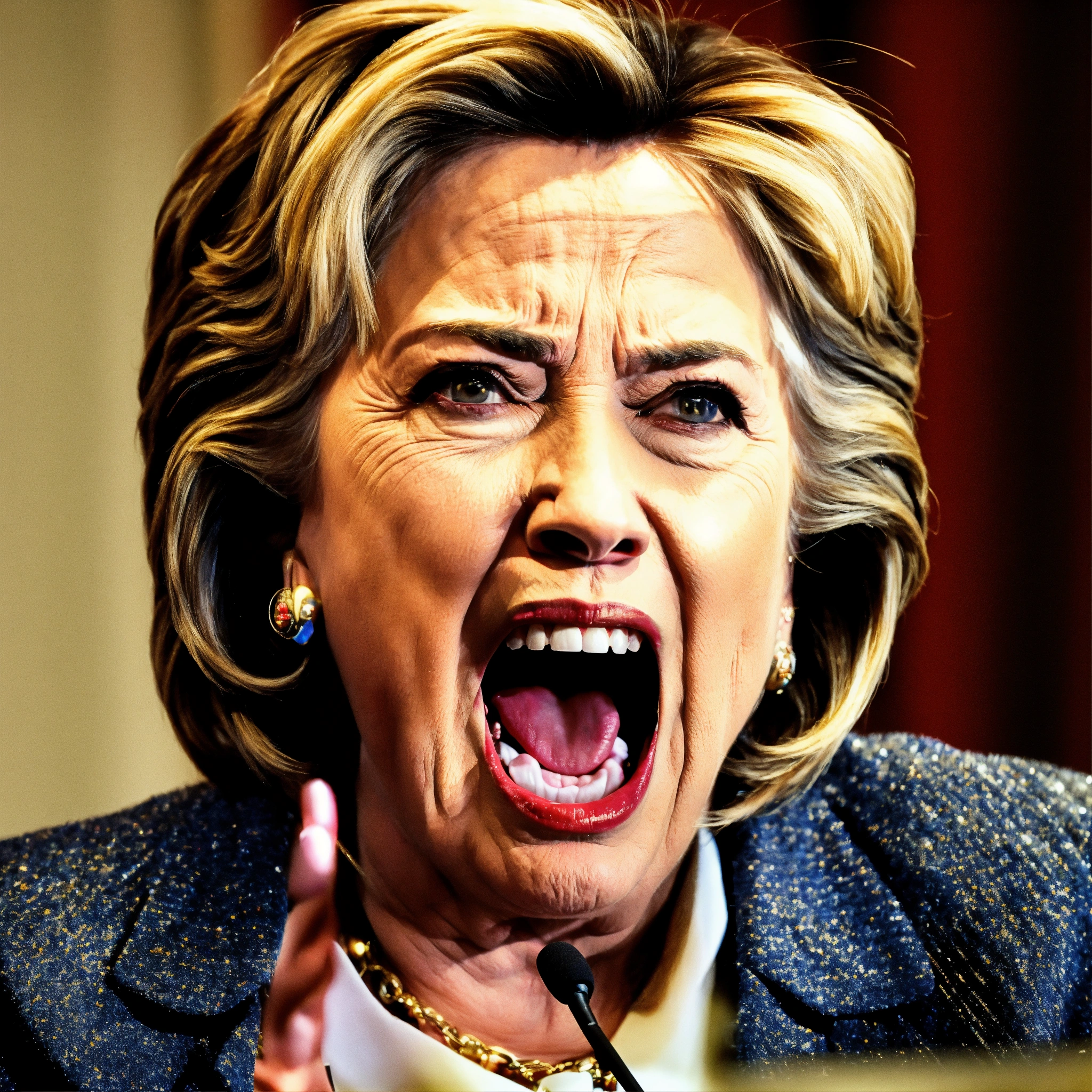 Lexica - Hillary clinton mad angry yelling