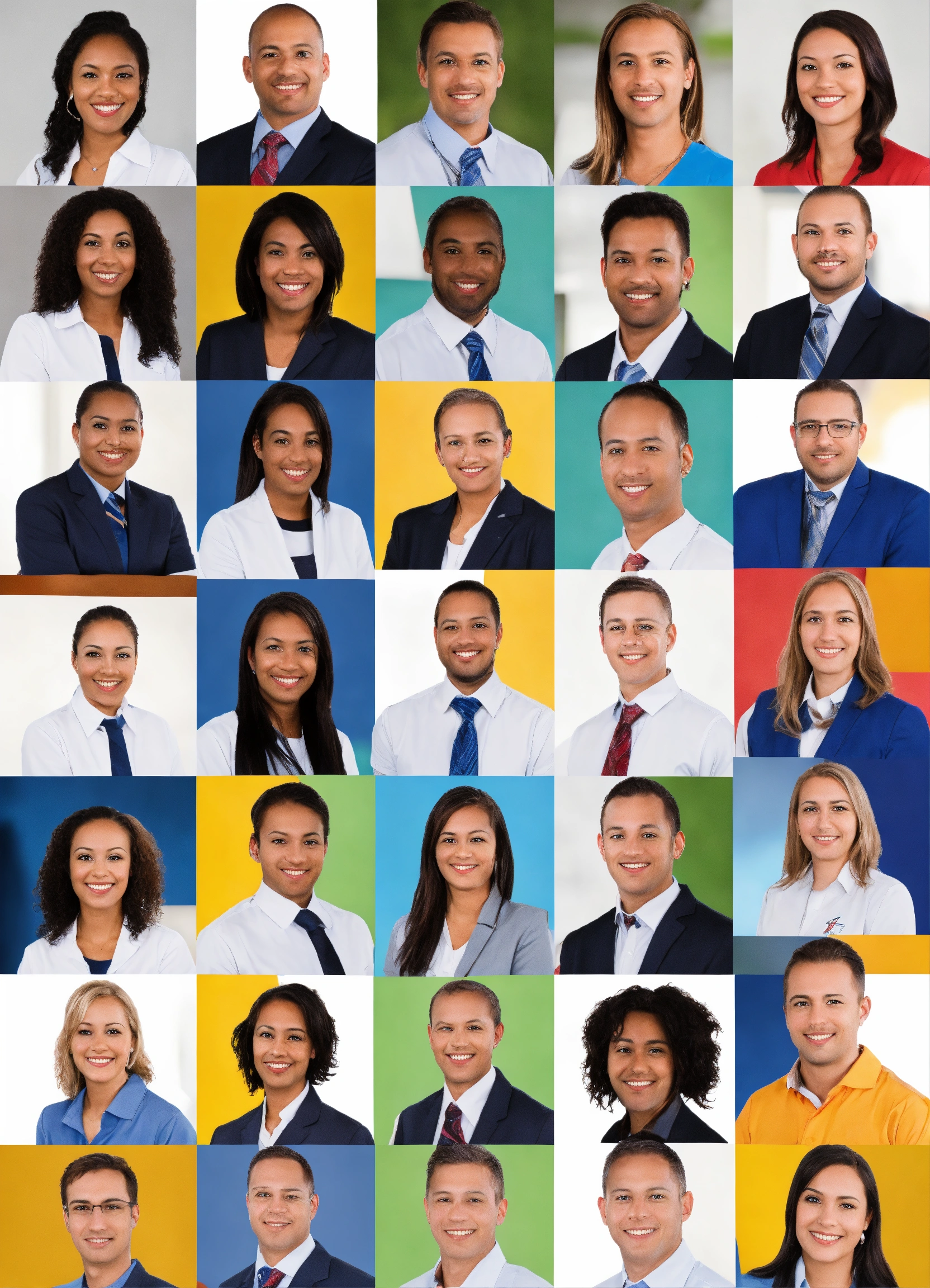 Lexica - Image A collage of your team members, showcasing their ...