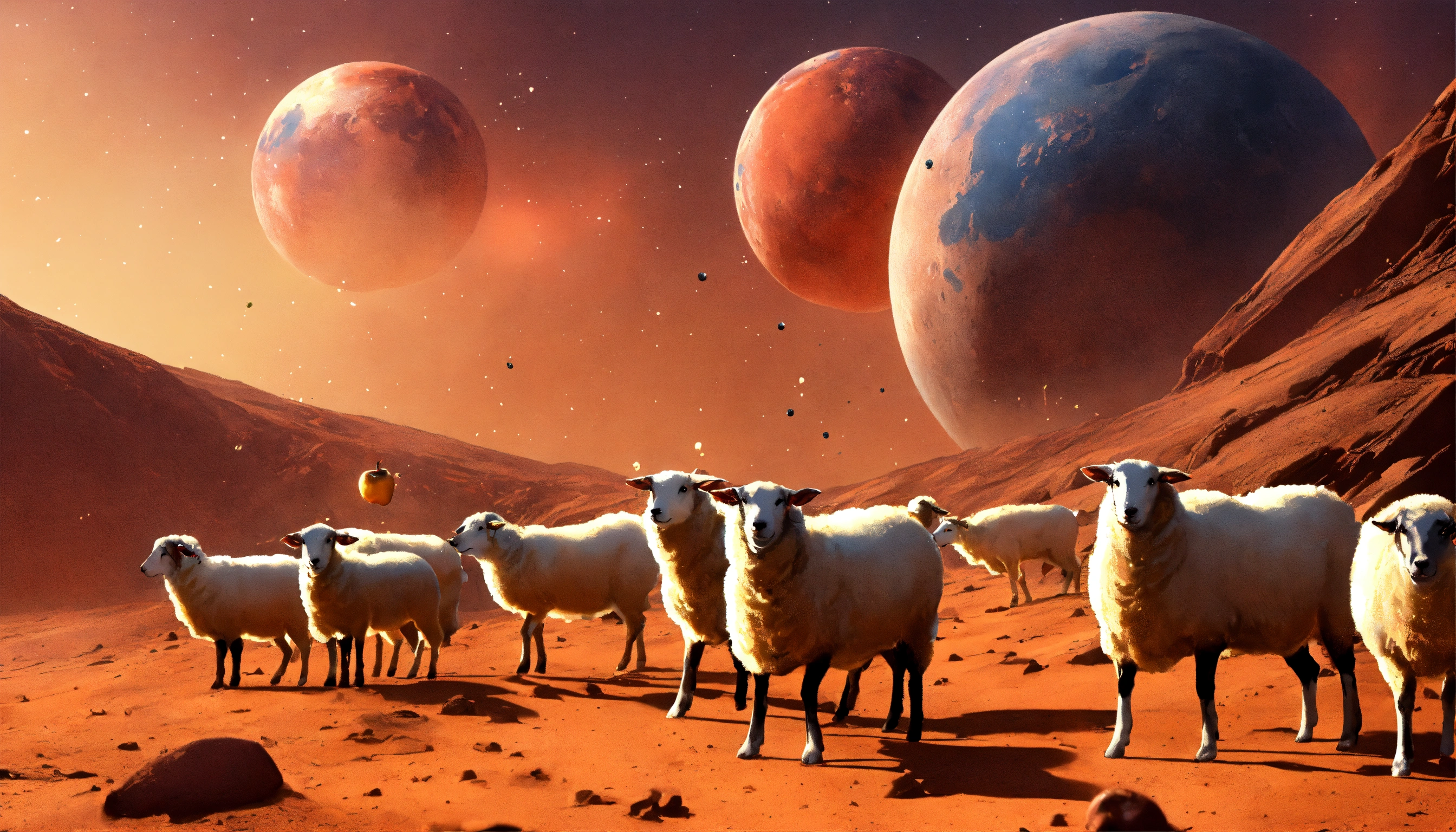 Lexica - Create a visual representation of a shepherd herding sheep on ...