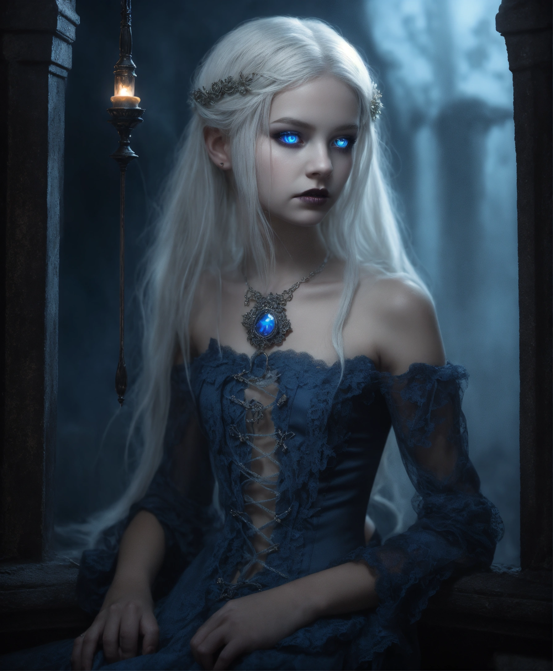 Lexica - Body portrait, twelve year old childish female goth ...