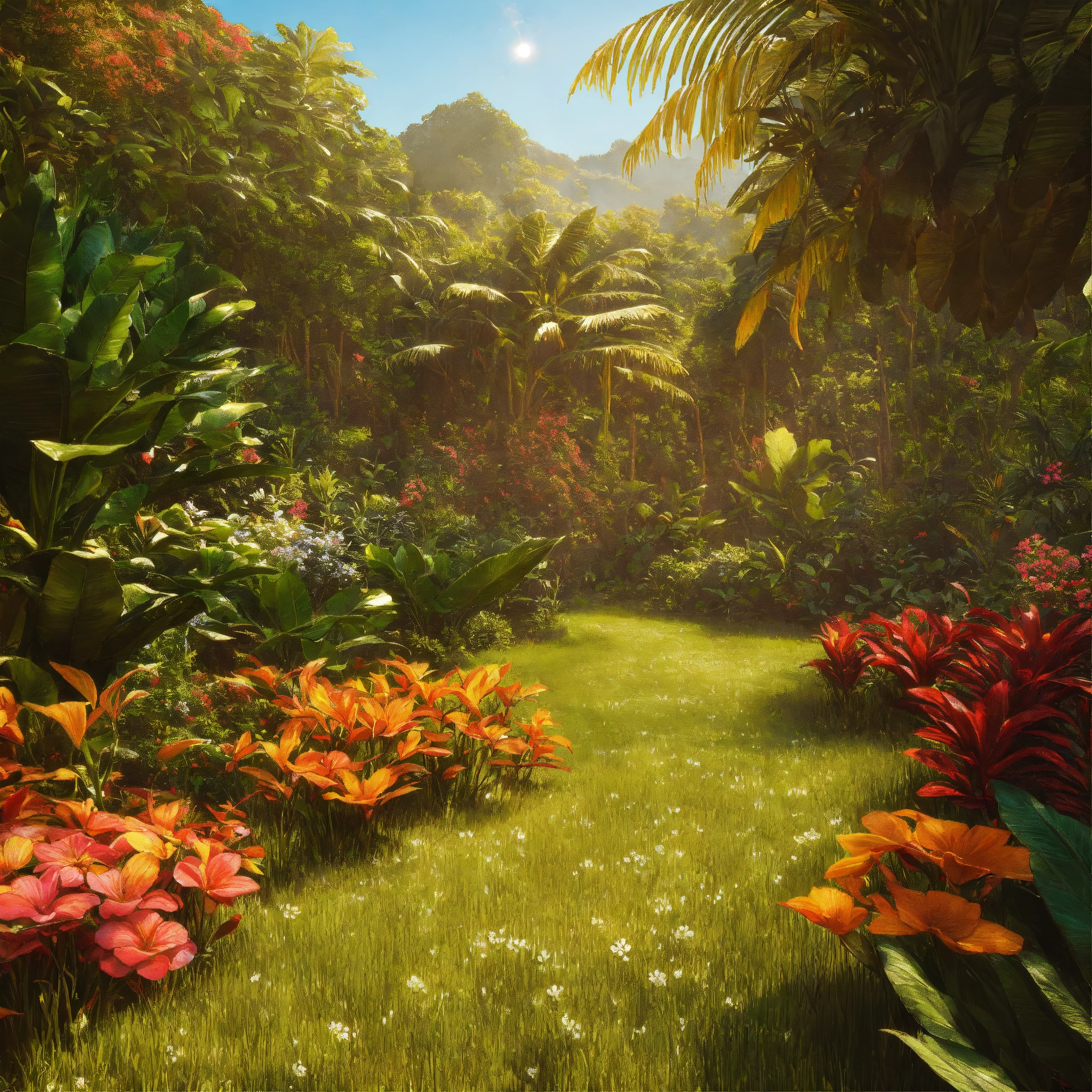 Lexica - Gorgeous meadows recurring texture with tropical plants in ...