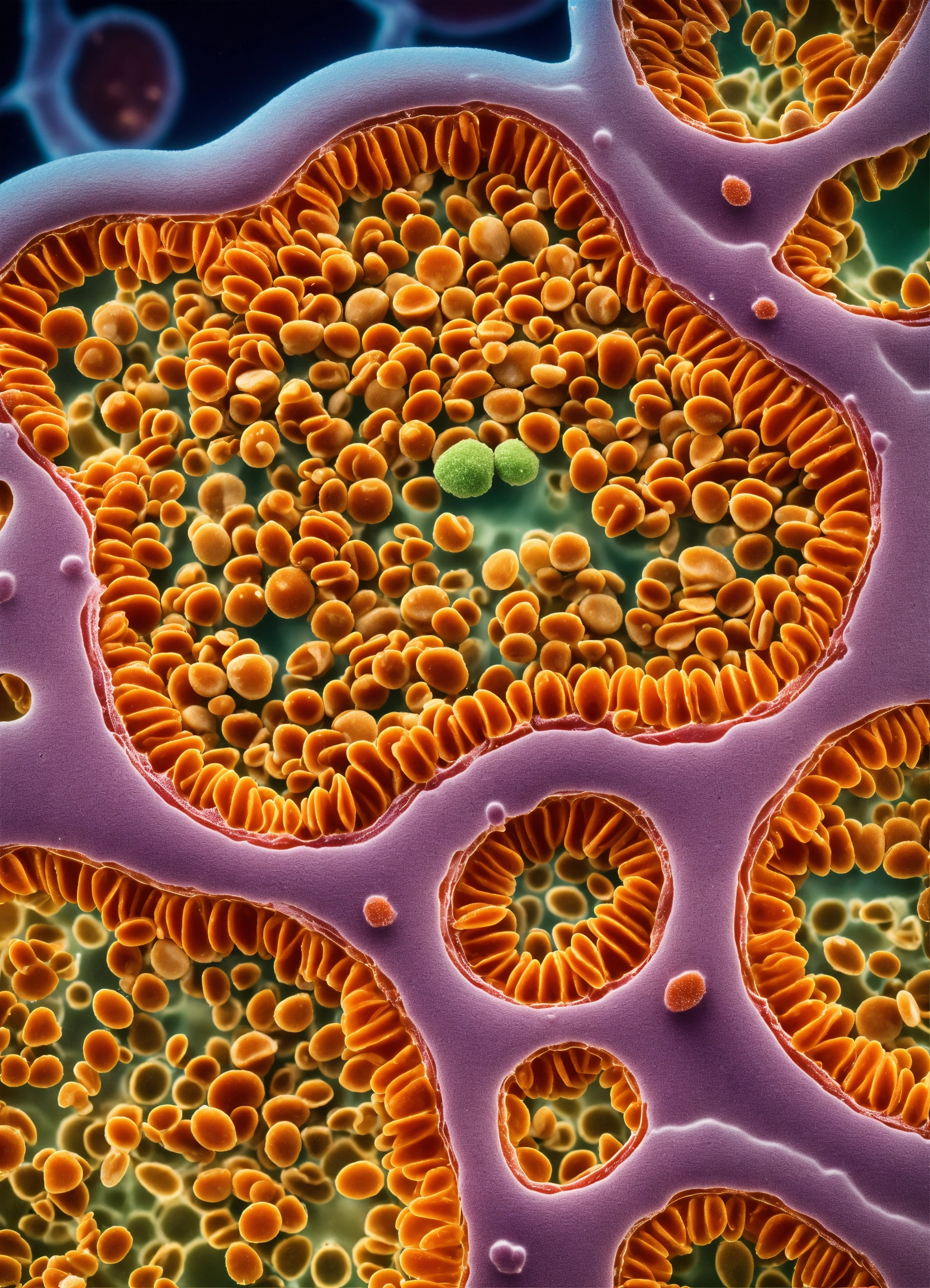 Lexica - Realistic photo of adherent eukaryotic cells seen through a ...