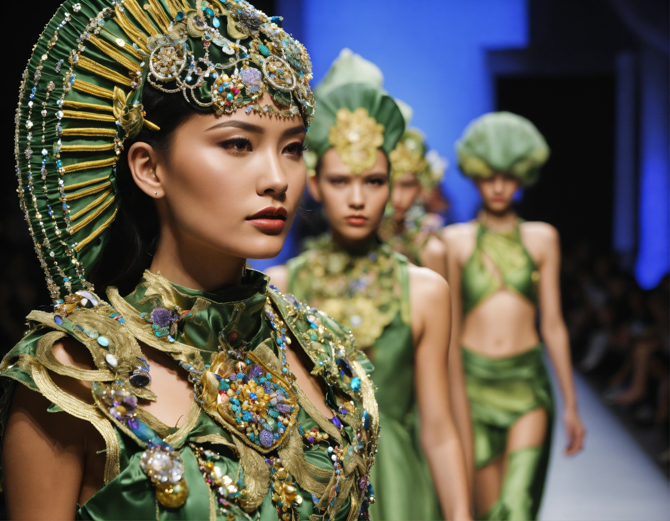 Lexica - MODELS WALKing in an avante garde designer runway show, year ...