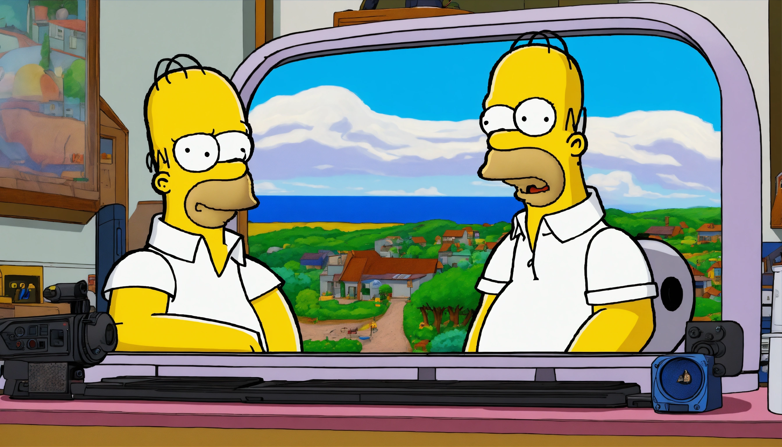Lexica - Homer Simpson wearing apple vision pro