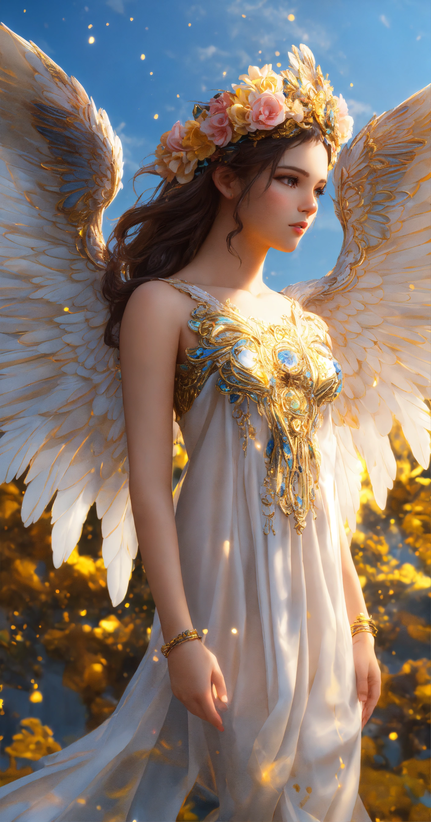 Lexica - Beautiful and perfect small angel wings in white, detailed and ...