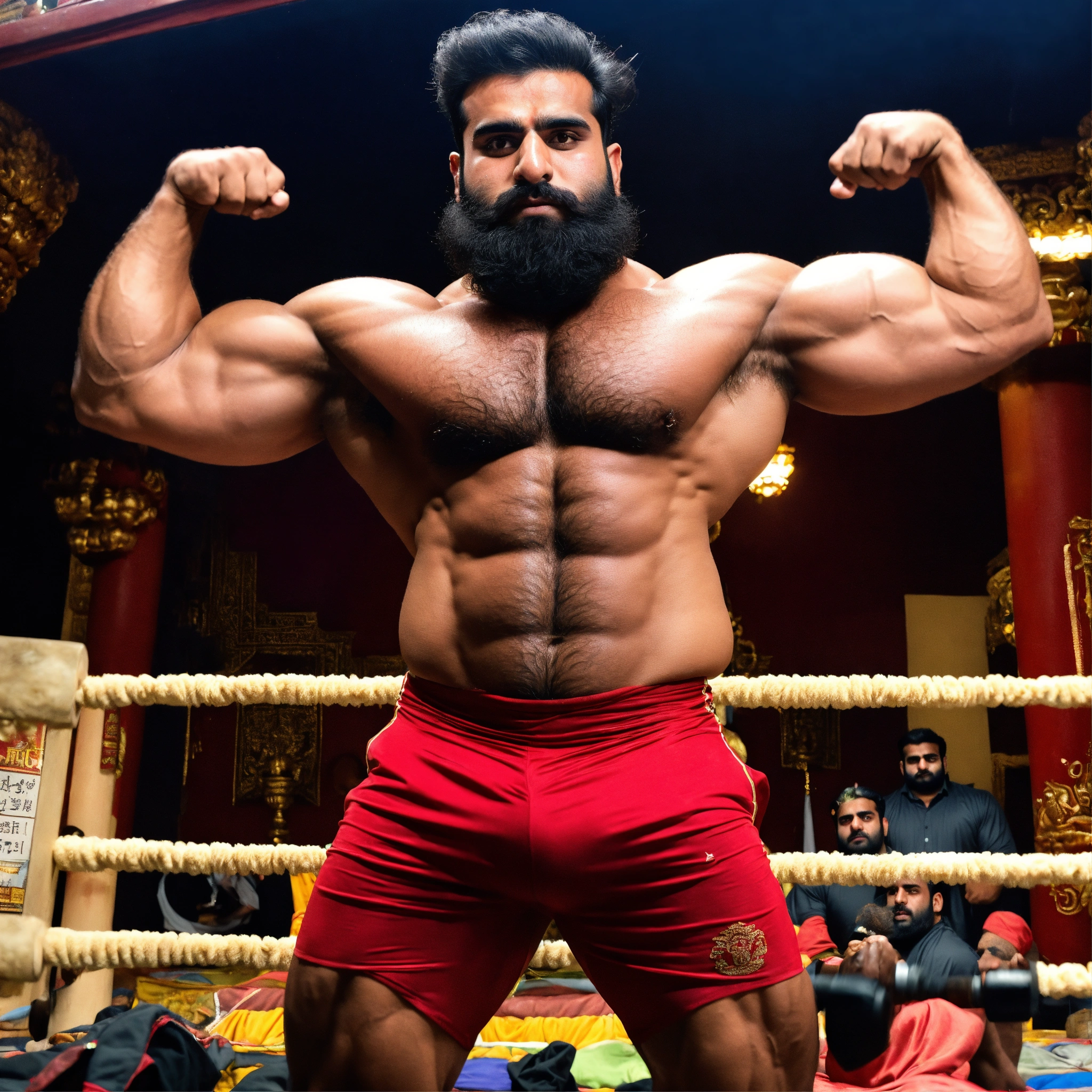 Lexica - 30-year-old hairy Pakistani man with big muscles, big ...