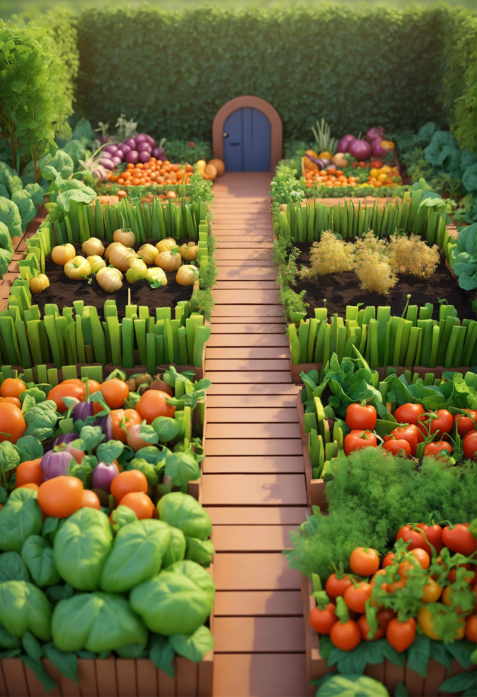 Lexica - Vegetable garden illustration 3d art