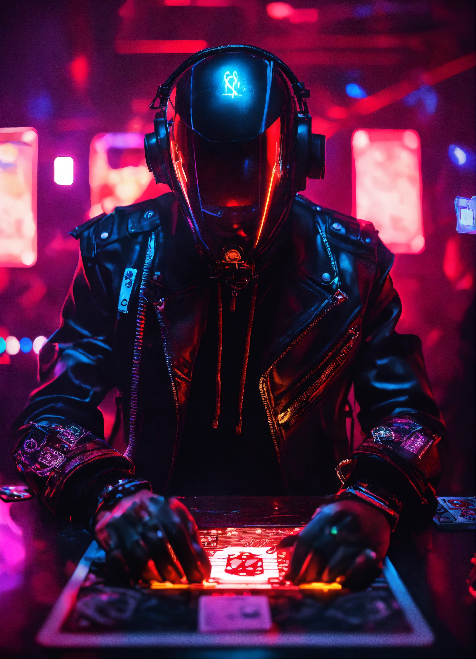 Lexica - Dark aesthetic, a alien cyborg with electronic screen in the ...