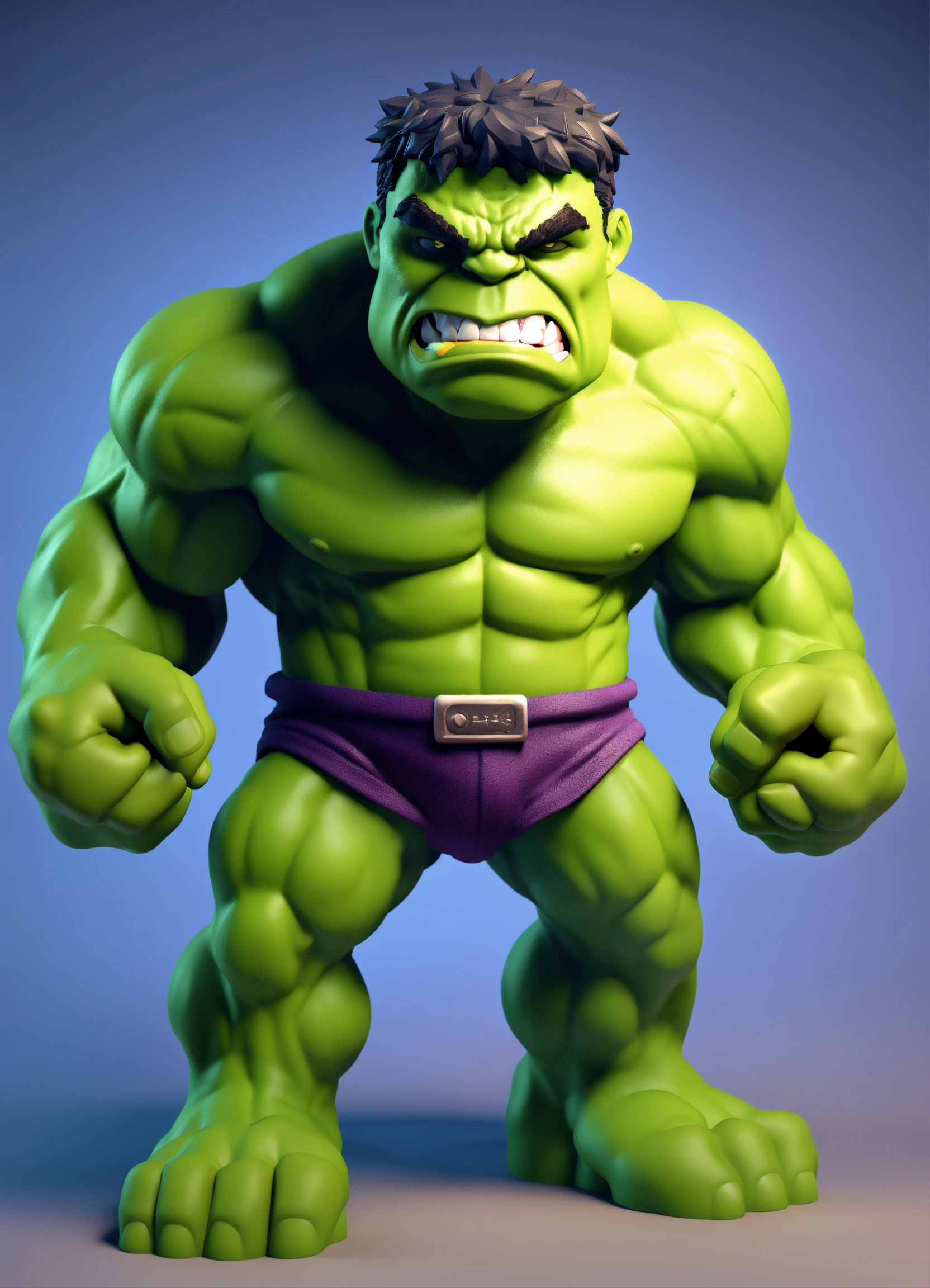 Lexica - Cute 3d render simple cartoon of toy art Hulk