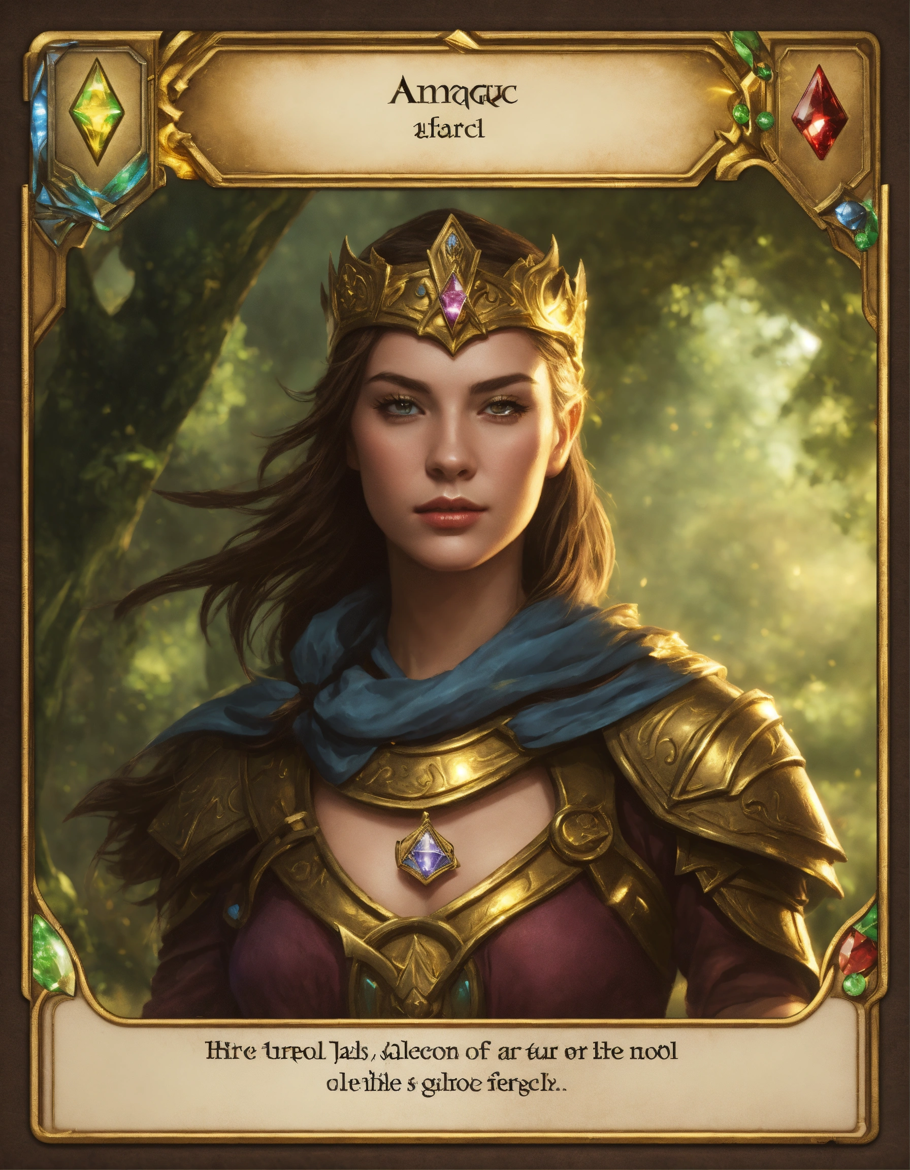Lexica - RPG card template, fantasy, magic, heroic, gold, jewels, magic ...