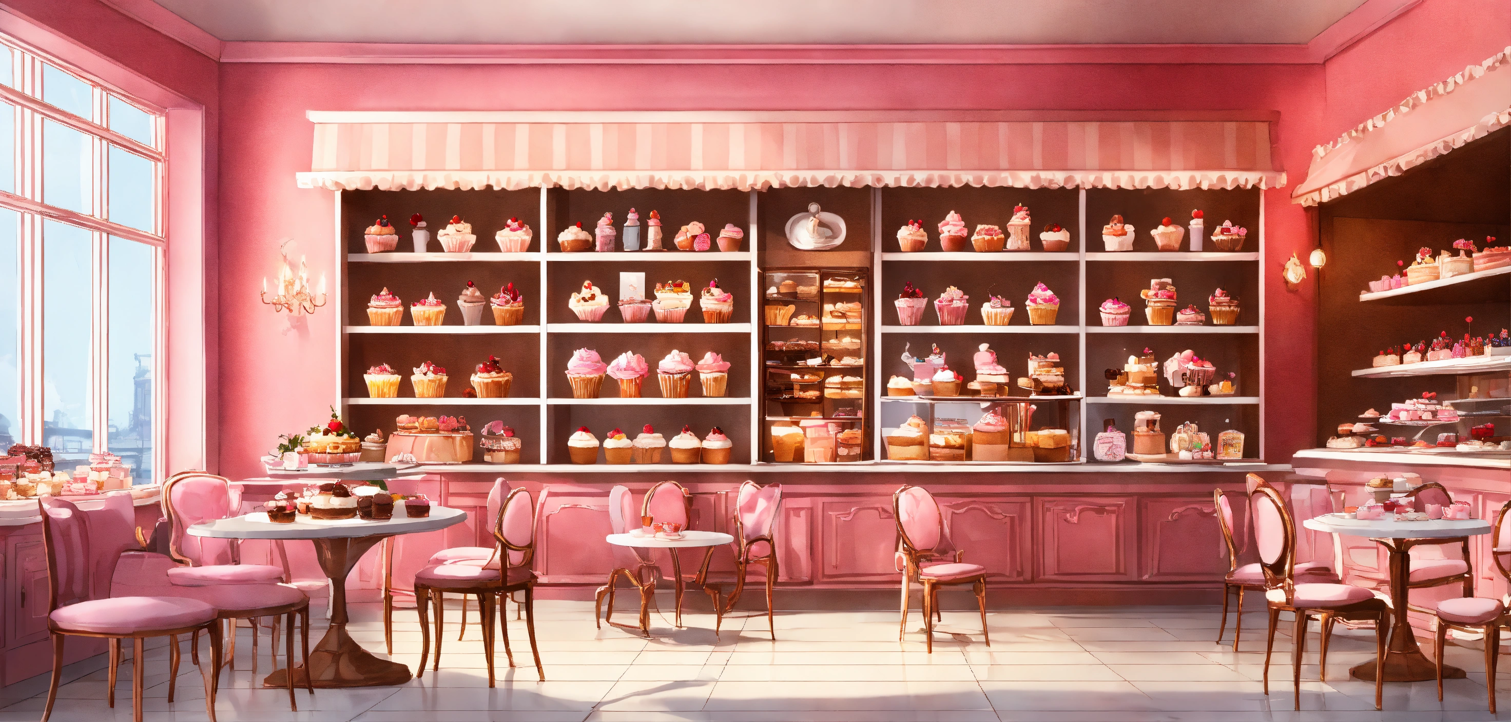 Lexica - Concept art of beautiful bakery, girly, cute, indoors ...