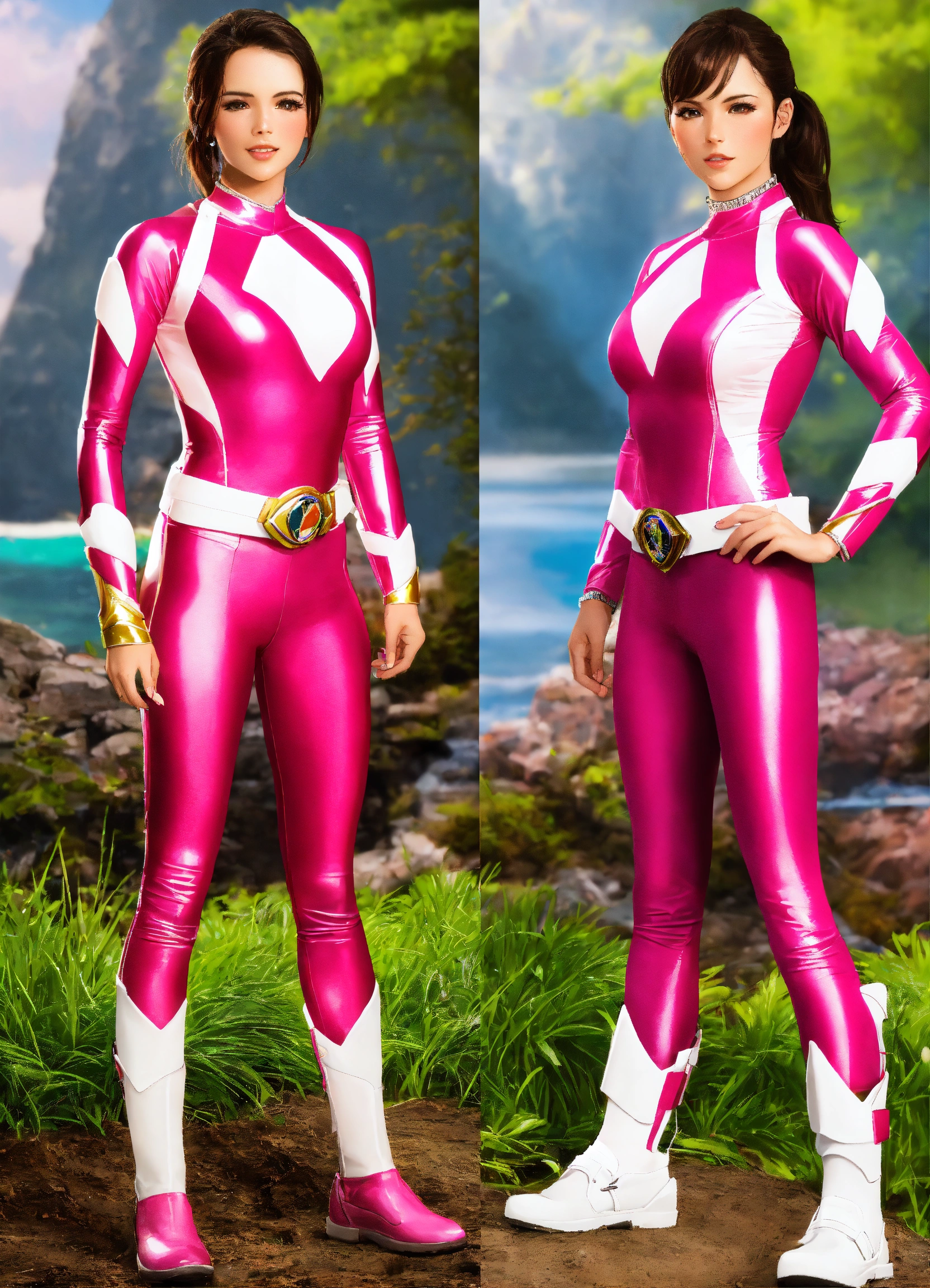 Lexica - Generate a realistic before and after image of the pink power ...