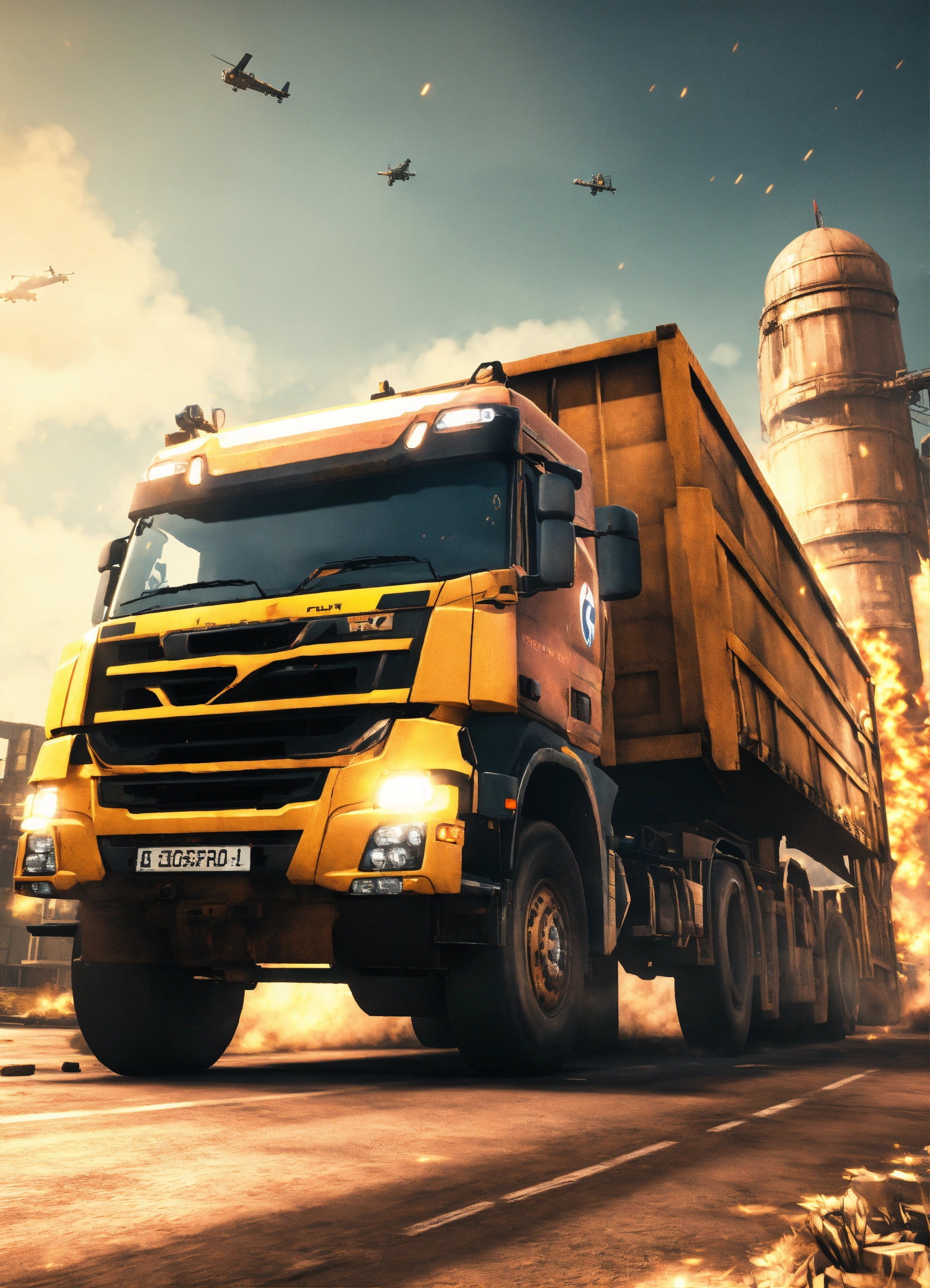 Lexica - HGV heavy goods vehicle truck in combat in a fps game