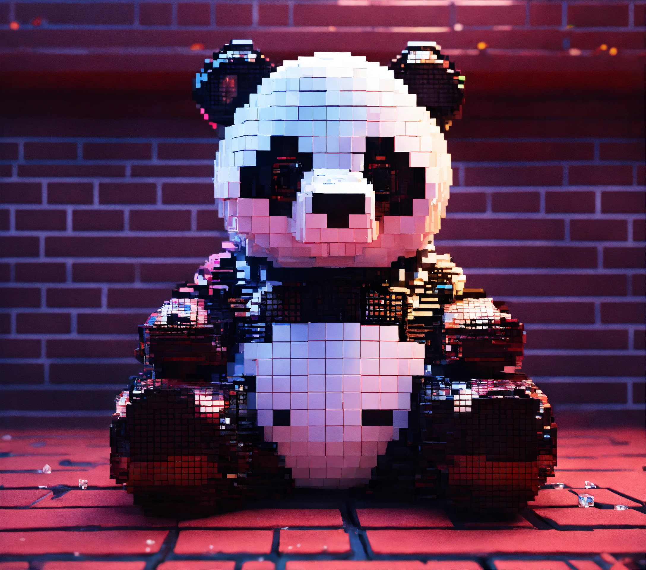 Lexica - Pixel 3D with ice panda nft
