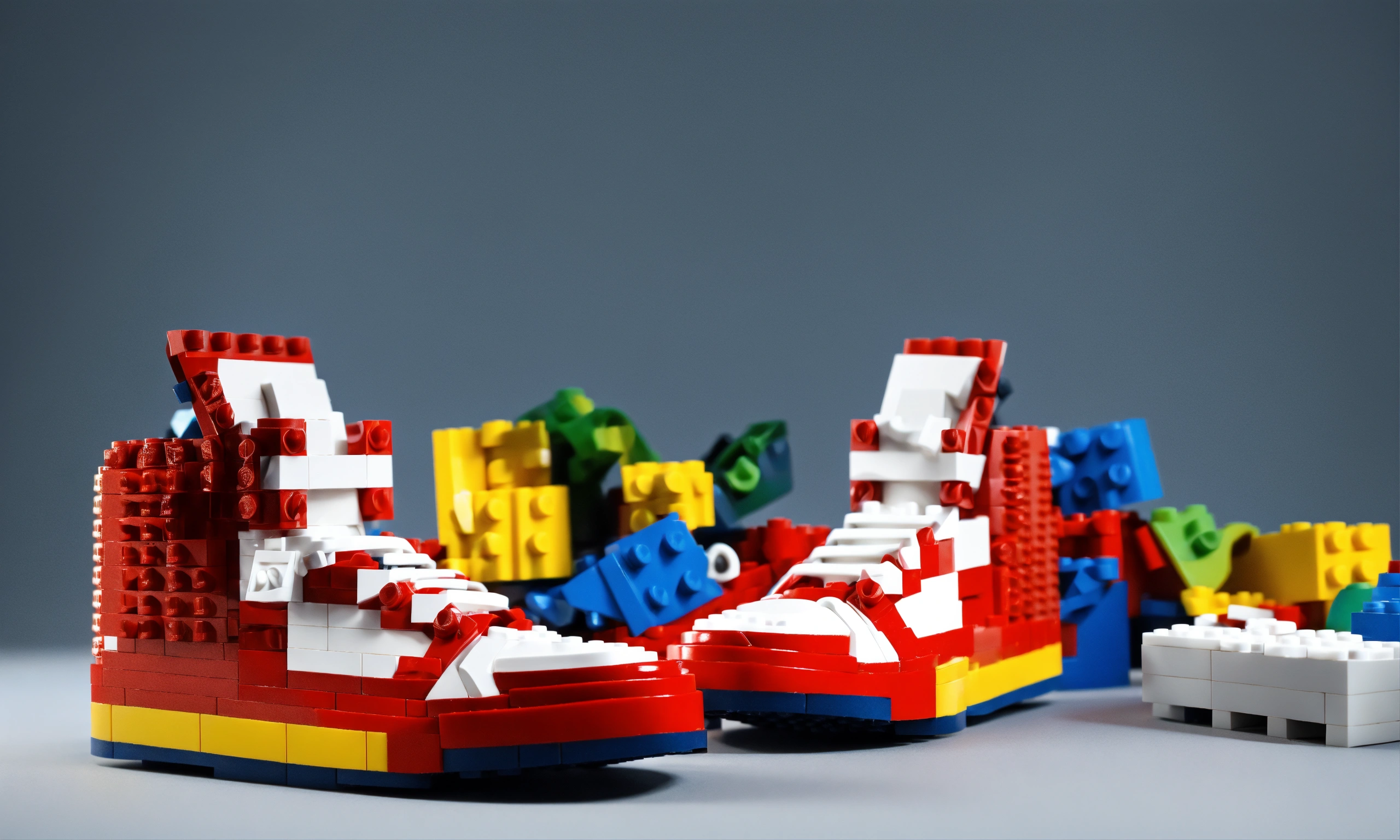 Lexica - LEGO style, 3d printed shoes, 3d model, hd, sneakers, high-top ...