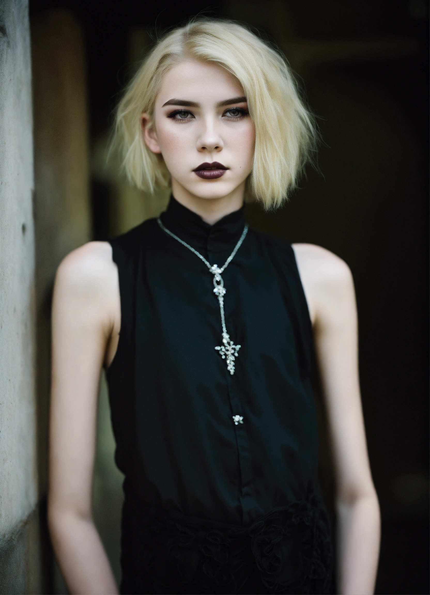 Lexica - A slender genderqueer 15-year-old boy with a romantic goth ...